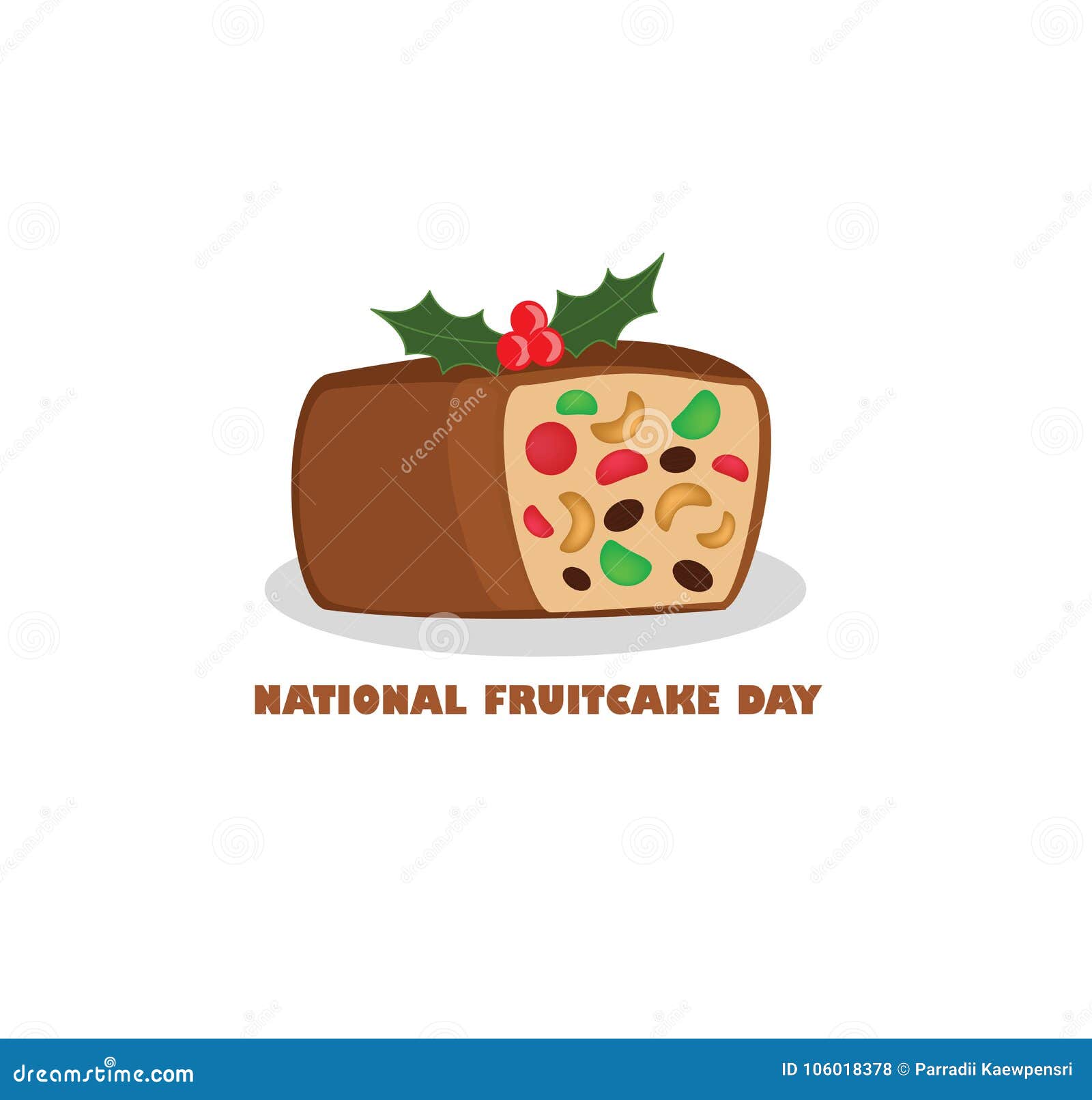 National Fruitcake Day stock illustration. Illustration of eps10 ...