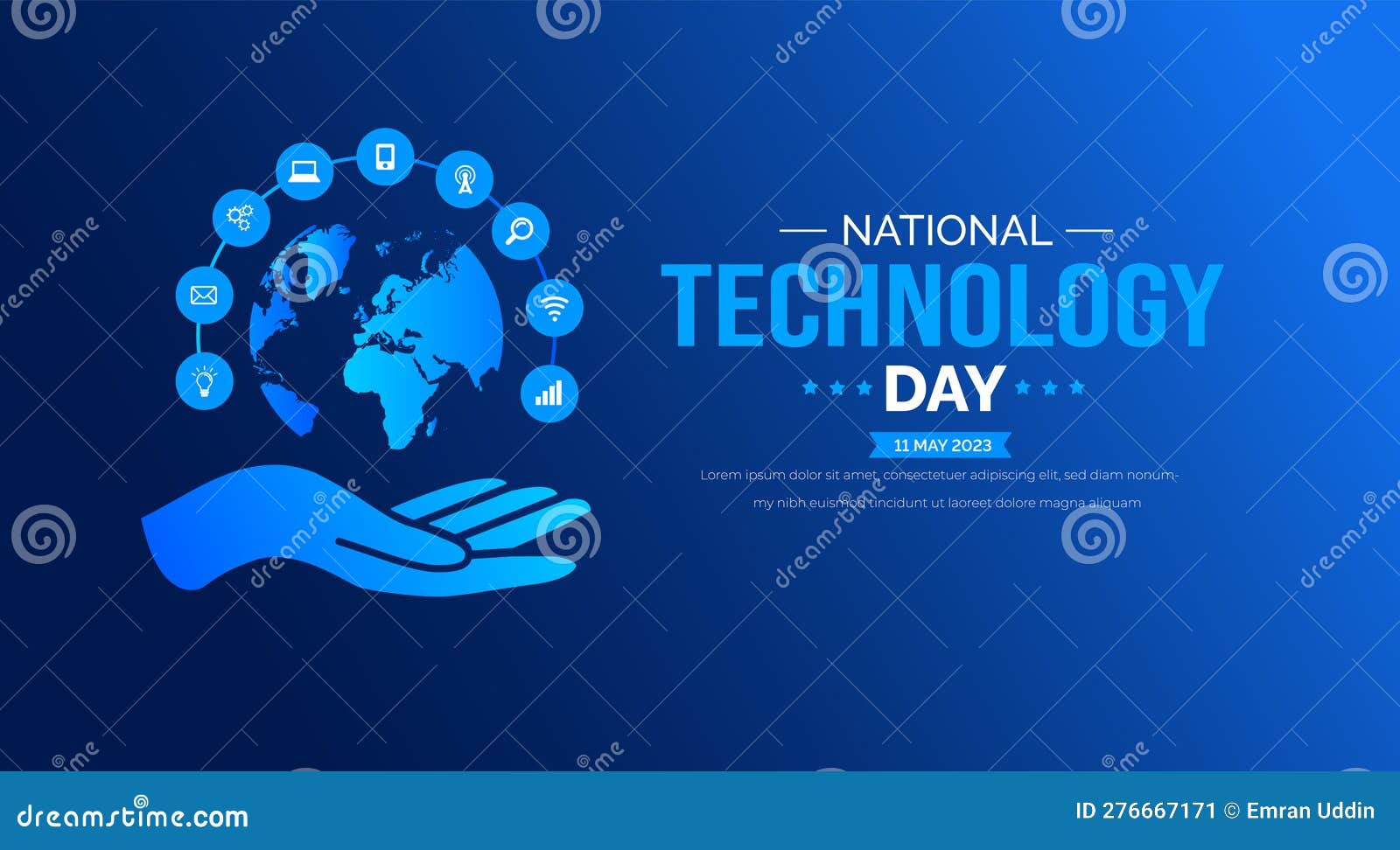 National Technology Day Background or Banner Design Template Stock ...