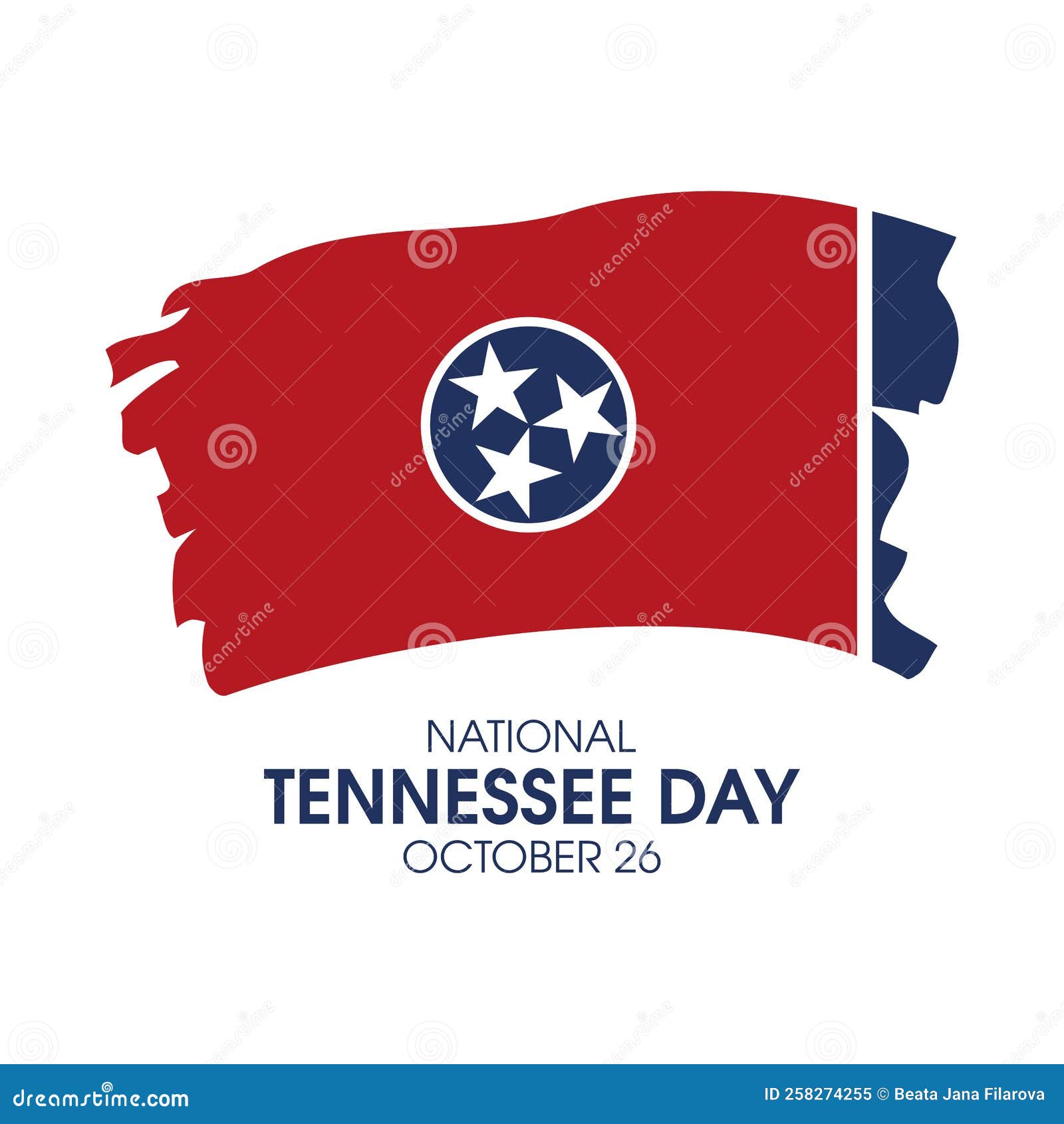 National Tennessee Day Vector Stock Vector - Illustration of isolated ...