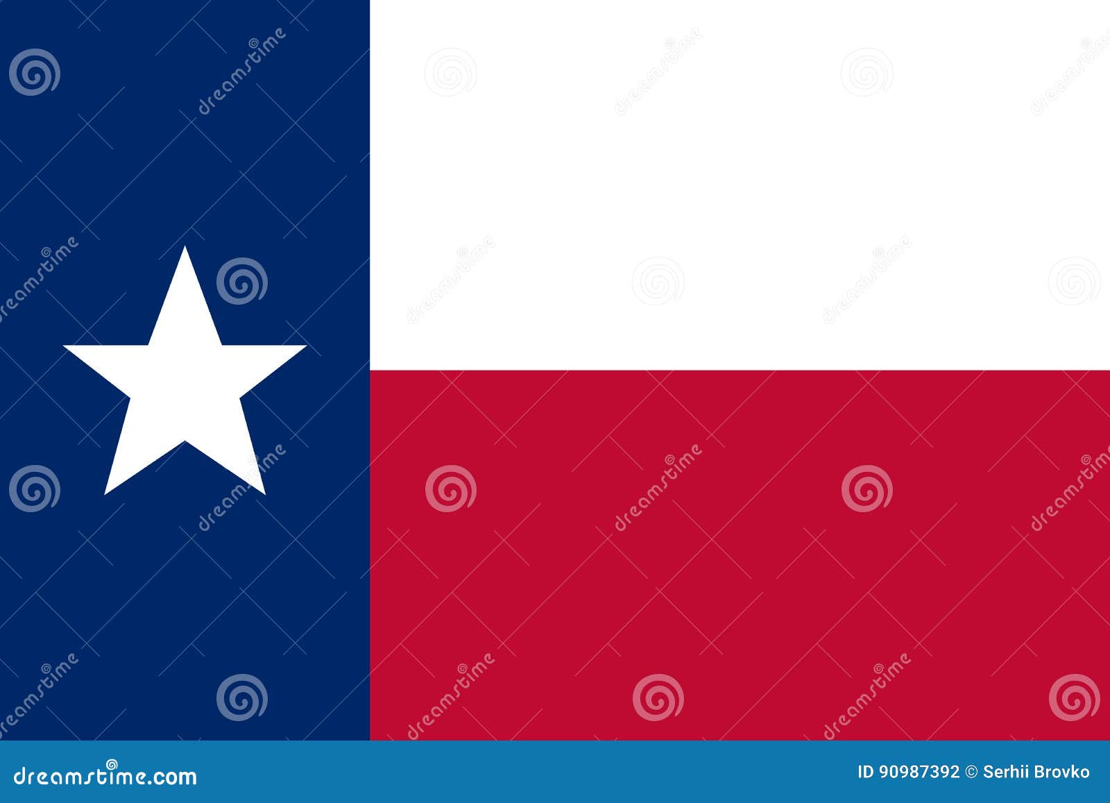 National Texas Flag, Official Colors and Proportion Correctly. Vector ...