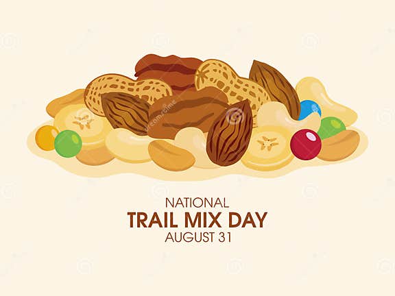National Trail Mix Day Vector Stock Vector - Illustration of meal ...