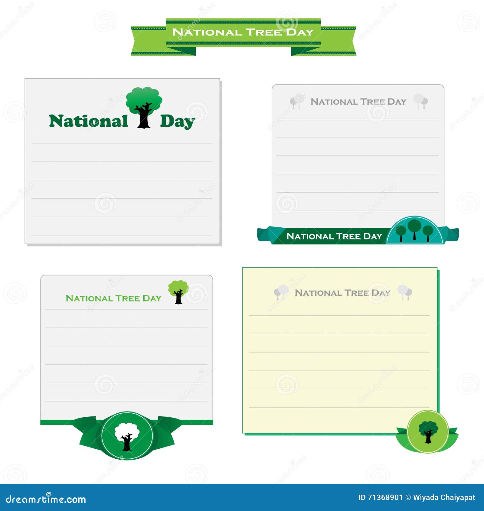 National Tree Planting Day Vector Illustration With Kids Plant Seedling ...