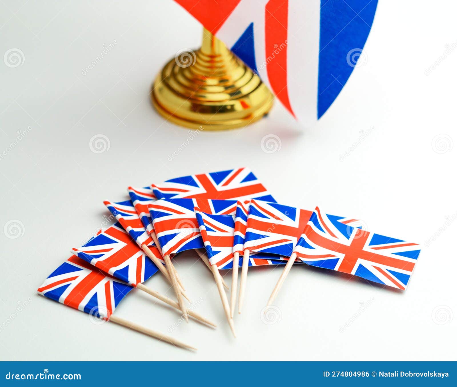 The National Union Jack Flag of Great Britian ,blue and Red Stock Photo ...