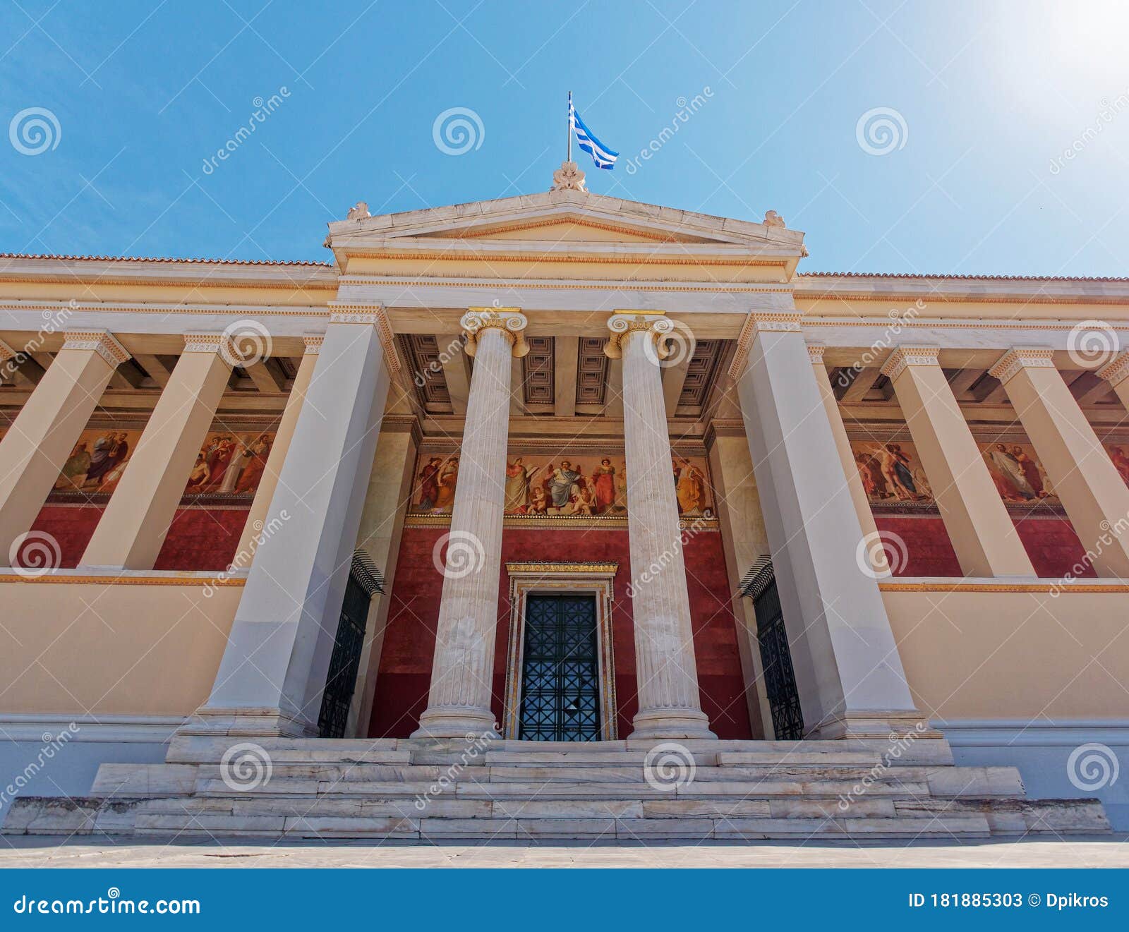 The National University of Athens Classical Building Facade, Greece ...