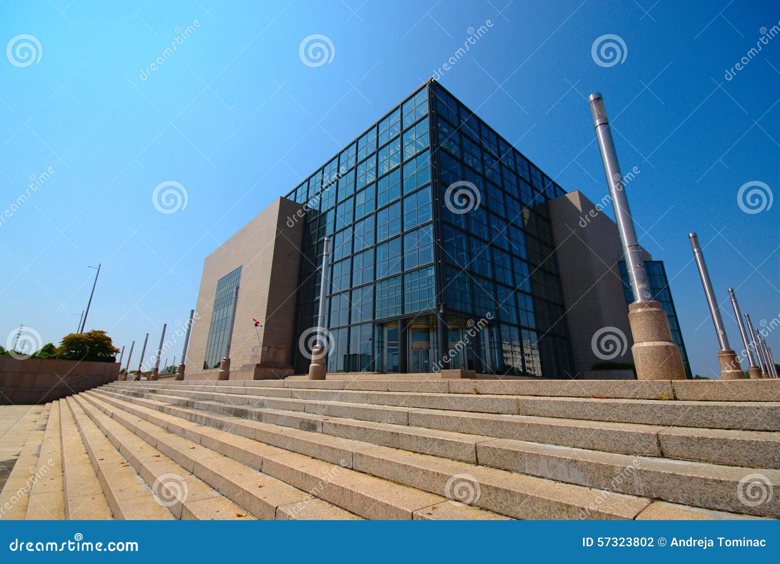 National and University Library, Zagreb, Croatia Editorial Photography ...