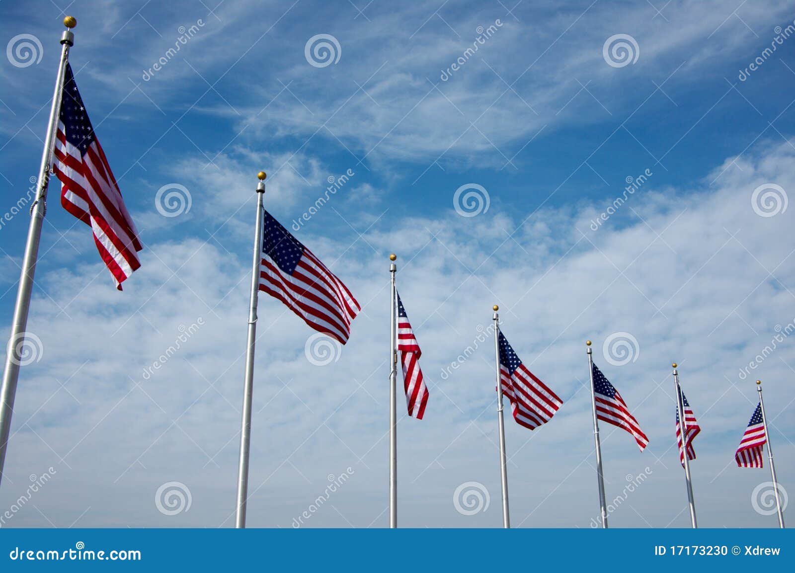 National US flags stock photo. Image of america, united - 17173230
