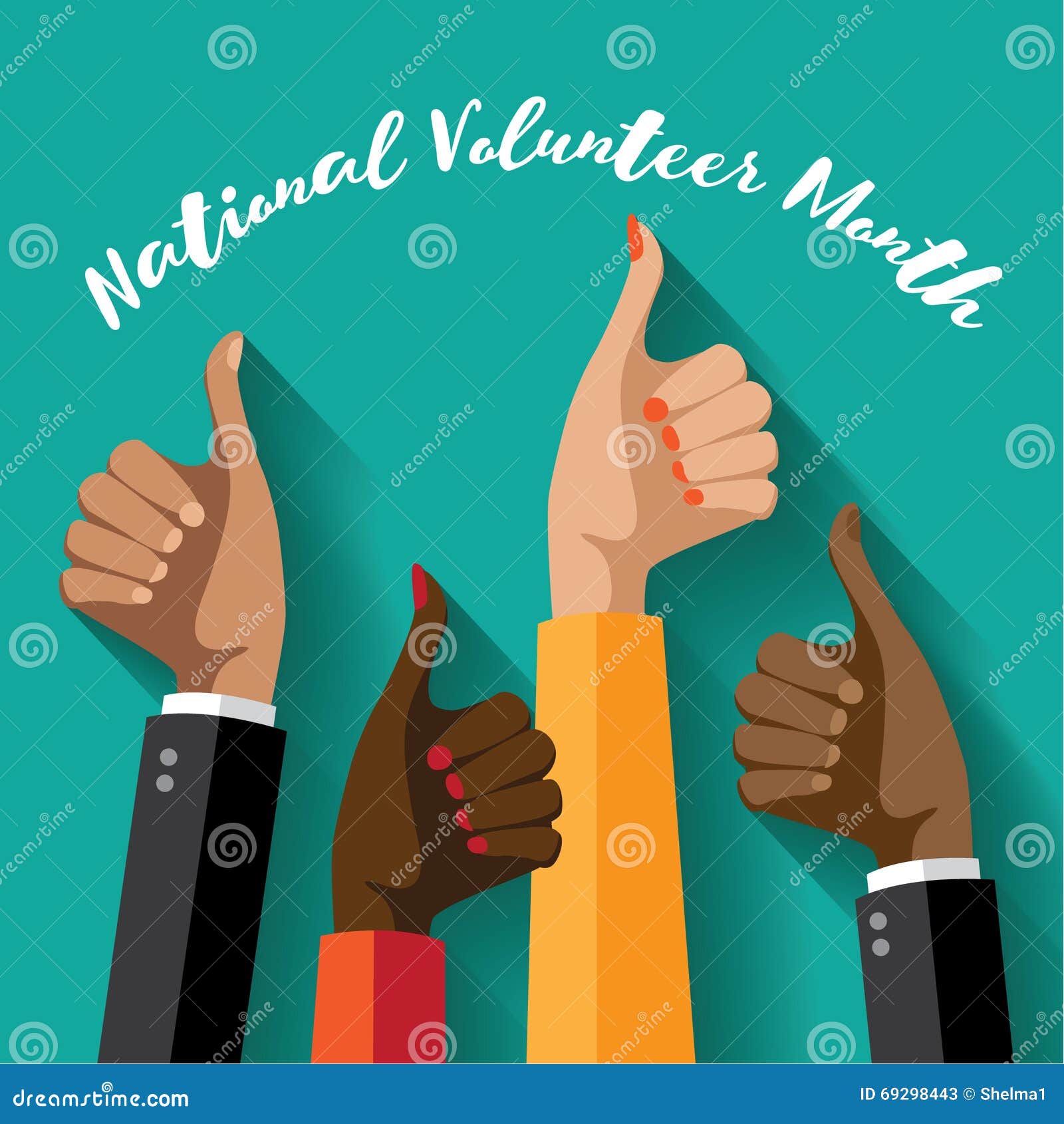 National Volunteer Month Design. Stock Vector - Illustration of design ...