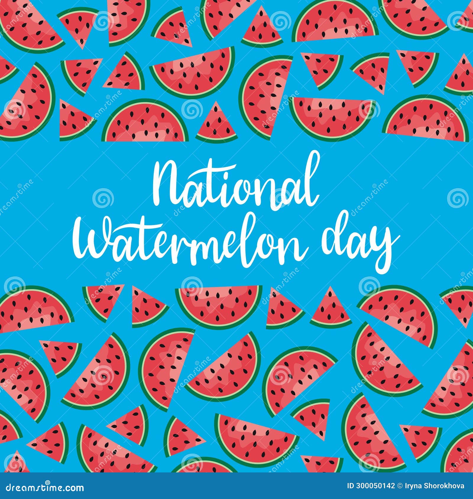 National Watermelon Day. August. Vector. Planet With A Slice With Seeds ...