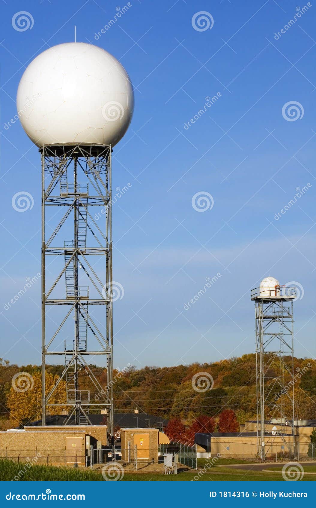 National Weather Service Radar Dome Stock Photo - Image of season ...