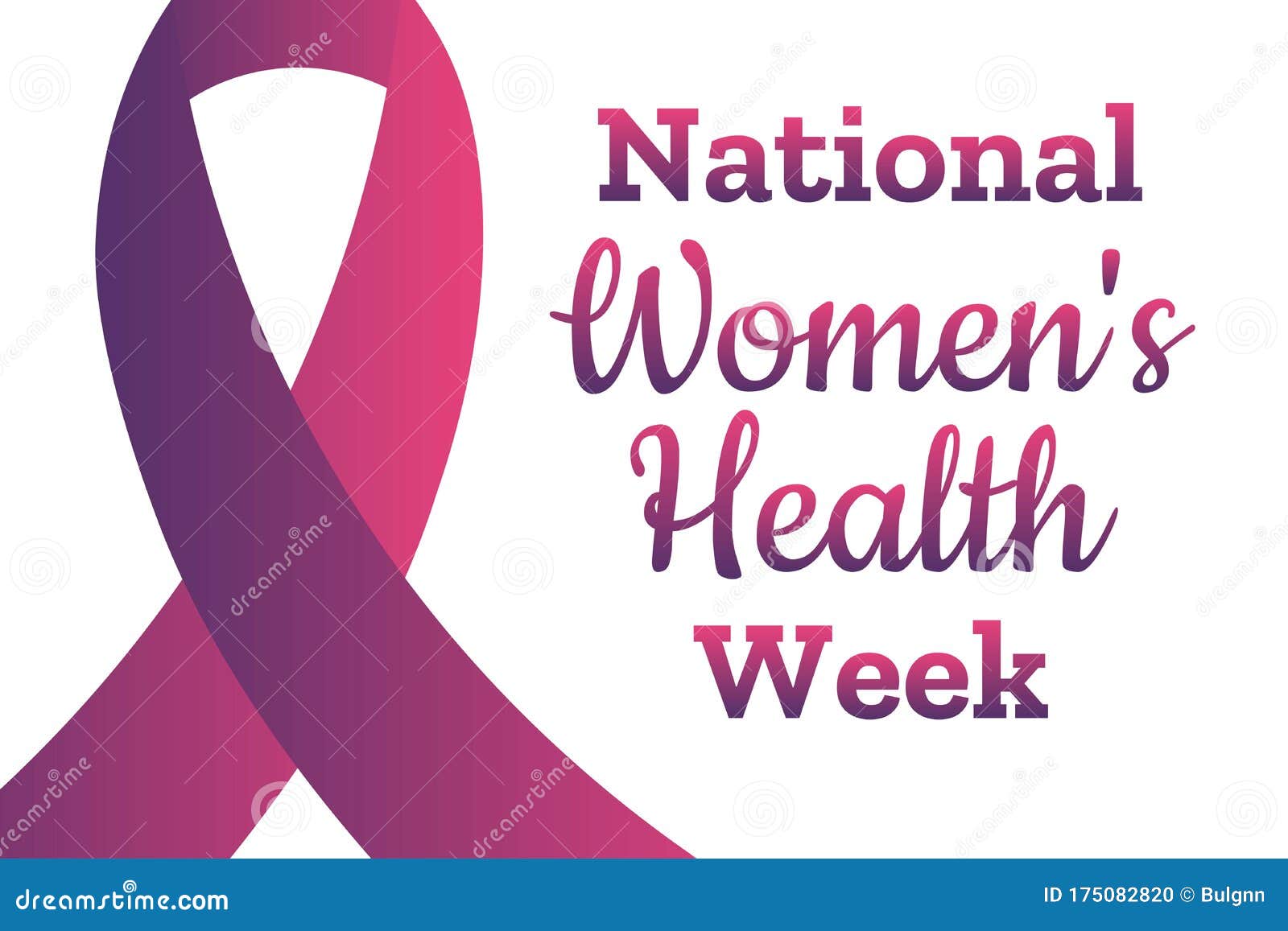 National Women`s Health Week May Holiday Concept Template For