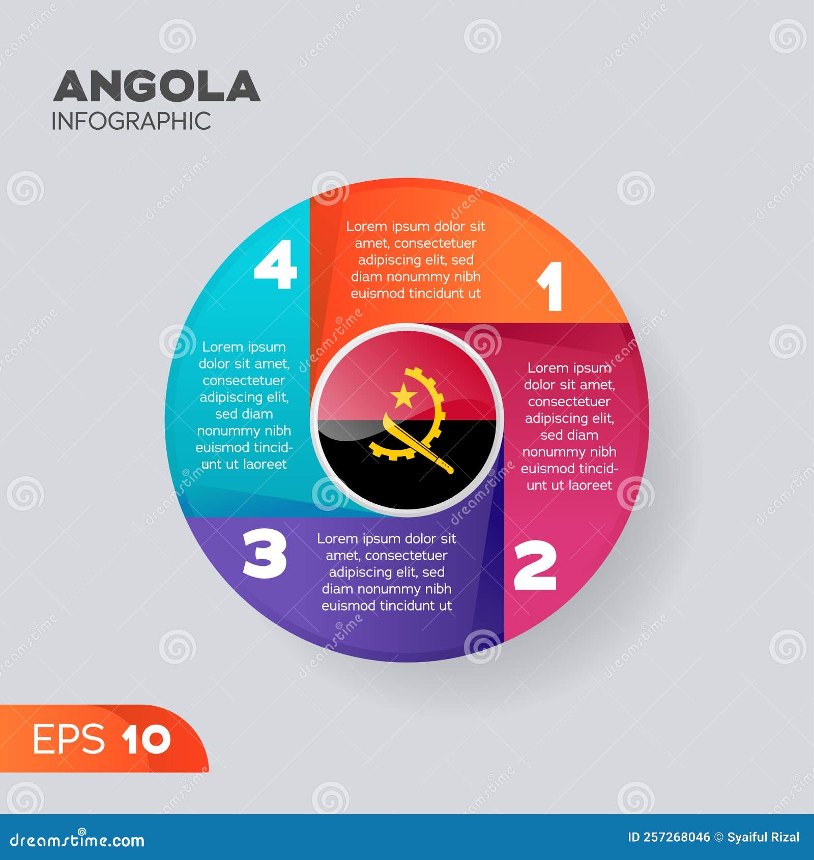 Angolan Nation Infographic Elements Stock Illustration - Illustration ...