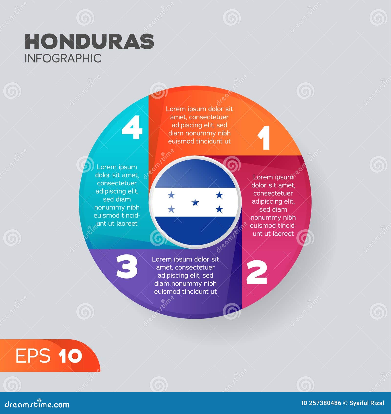 Honduras Infographic Circle Element Stock Vector - Illustration of ...