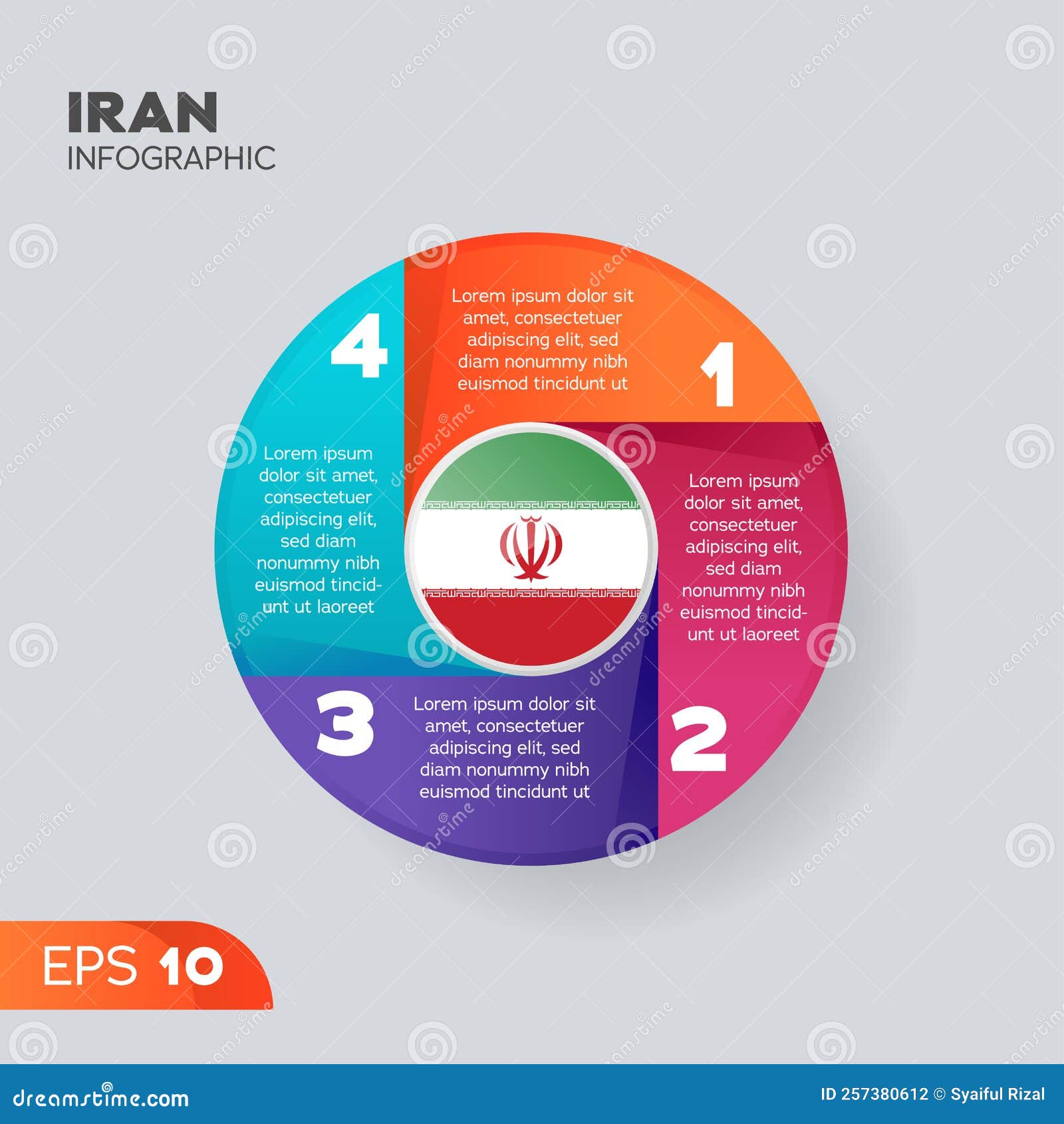 Iran Infographic Circle Element Stock Vector - Illustration of diagram ...