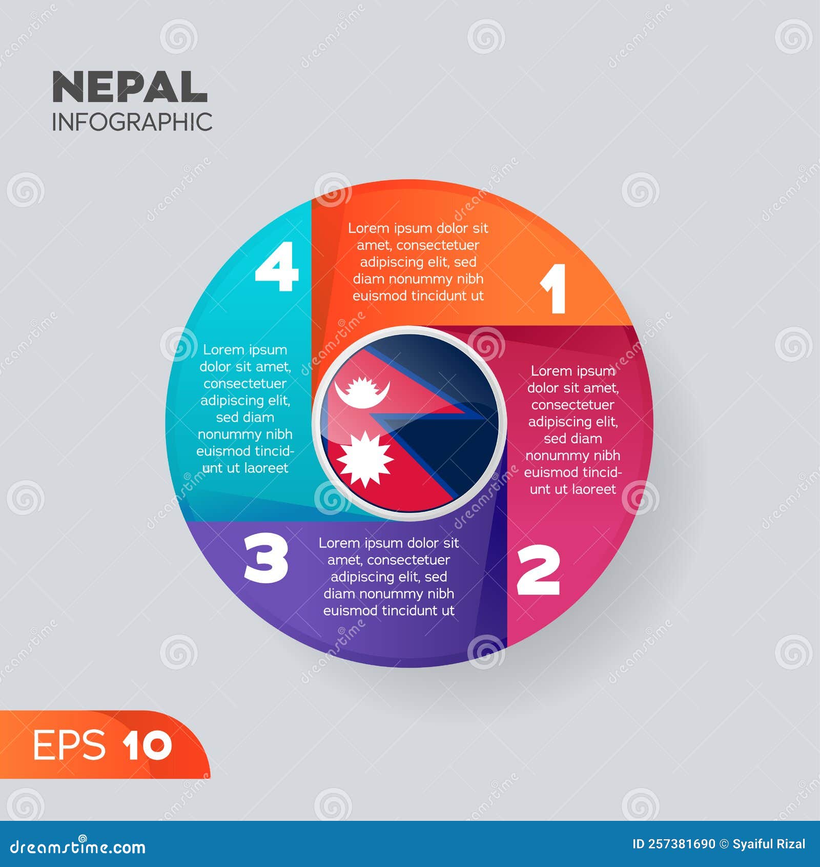 Nepali Infographic Circle Element Vector Illustration | CartoonDealer ...