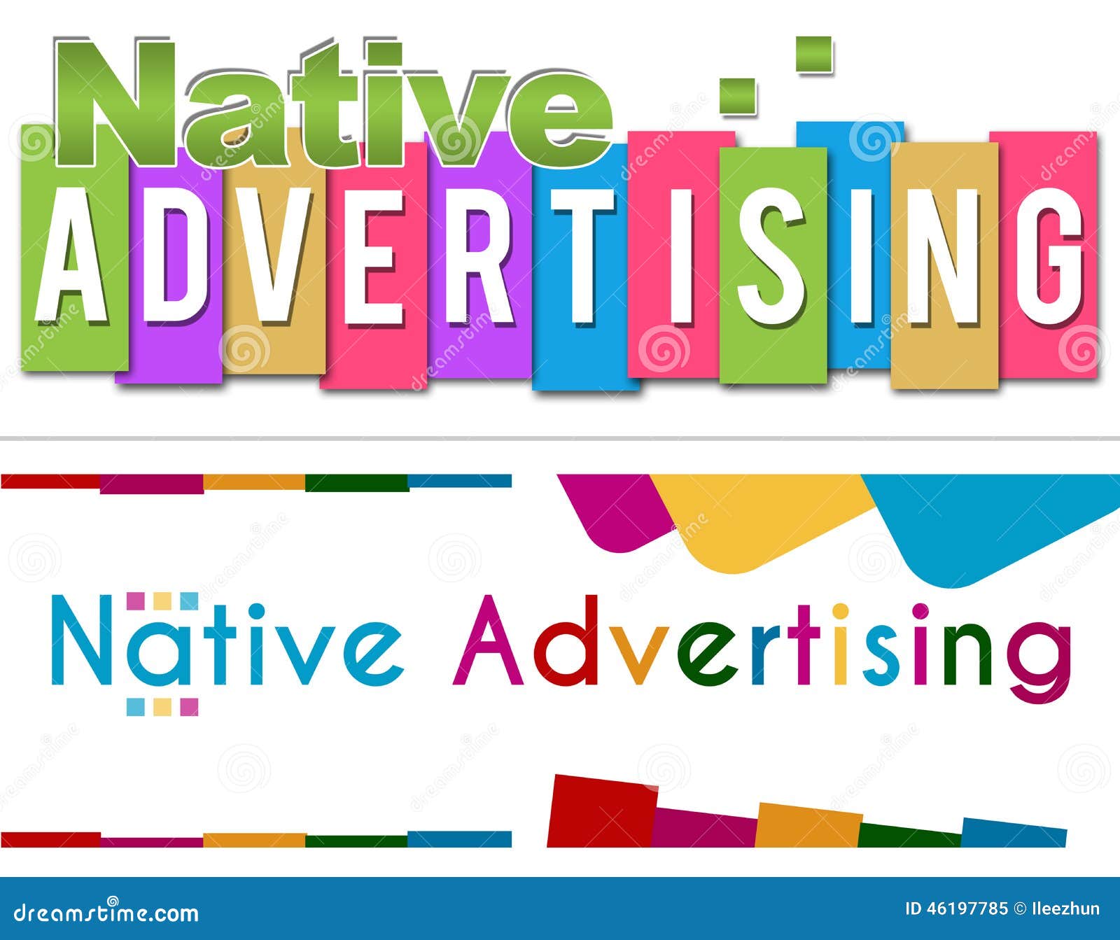 Native Advertising stock illustration. Illustration of online - 46197785