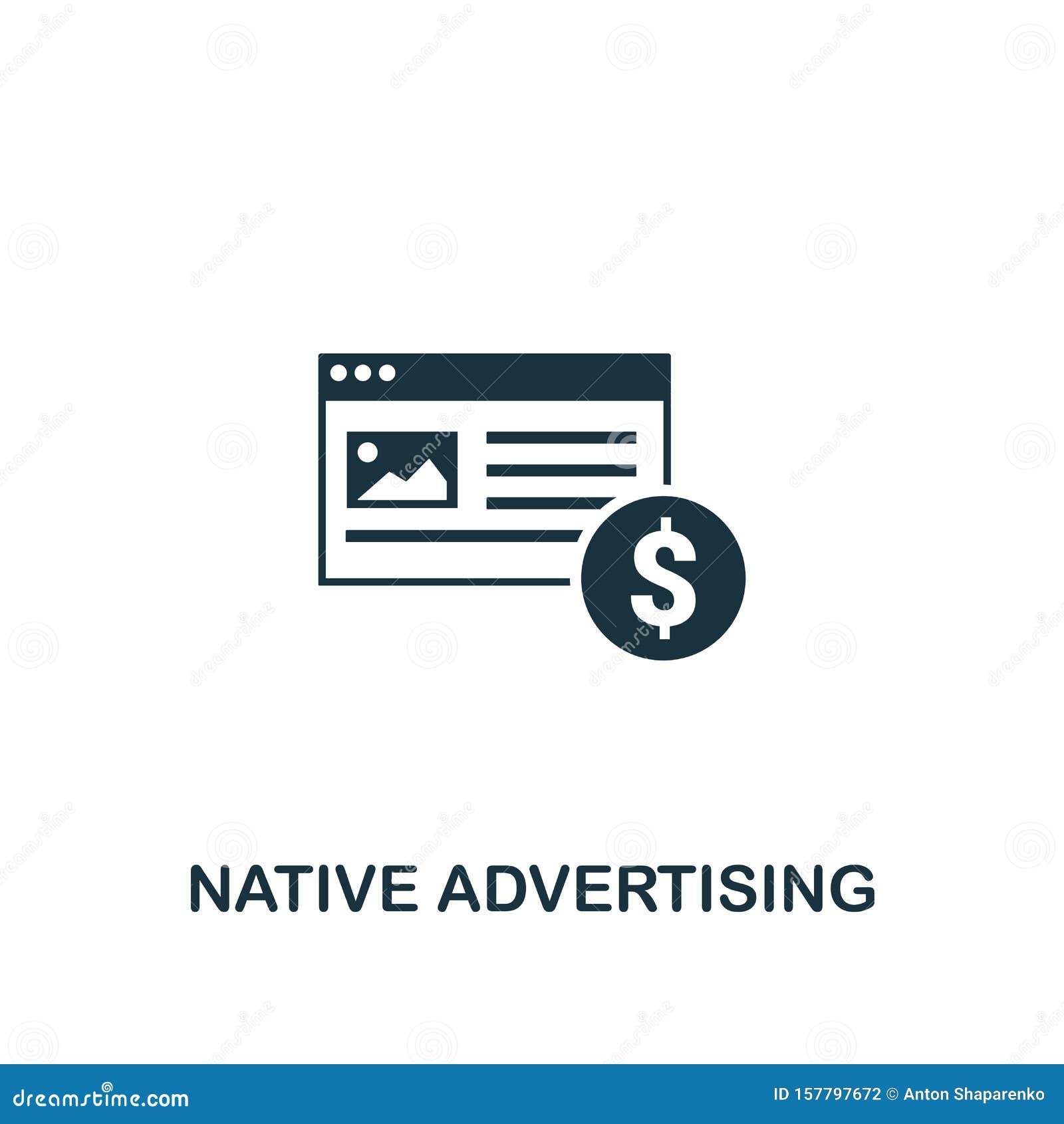 Native Advertising Icon. Creative Element Design from Content Icons ...
