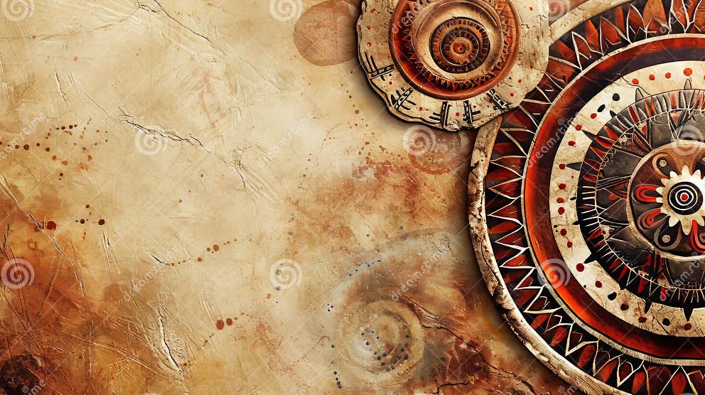 Native African or Australian Backgrop Stock Illustration - Illustration ...