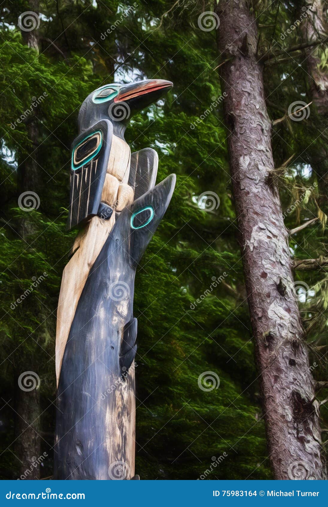 Native Alaskan Totem Pole editorial stock image. Image of native - 75983164