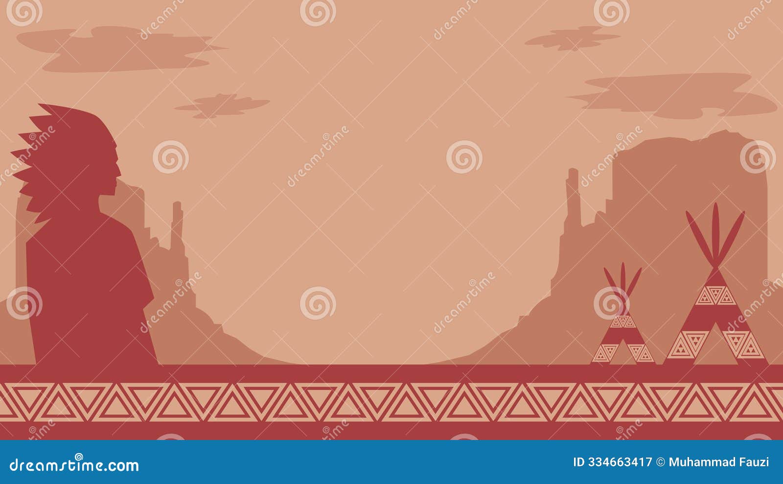 Native American Indian Heritage Background with Copy Space Area ...
