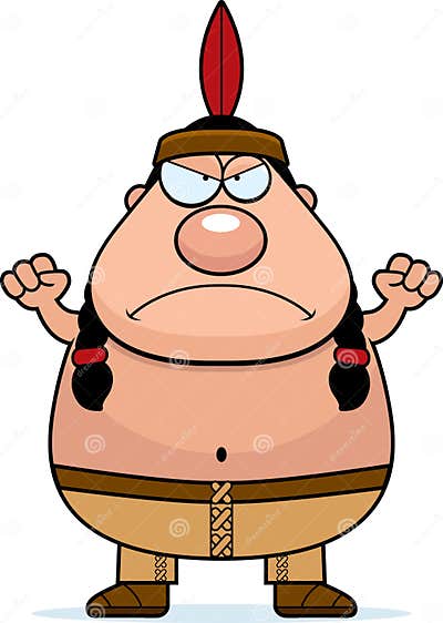 Native American Angry stock vector. Illustration of standing - 15460242