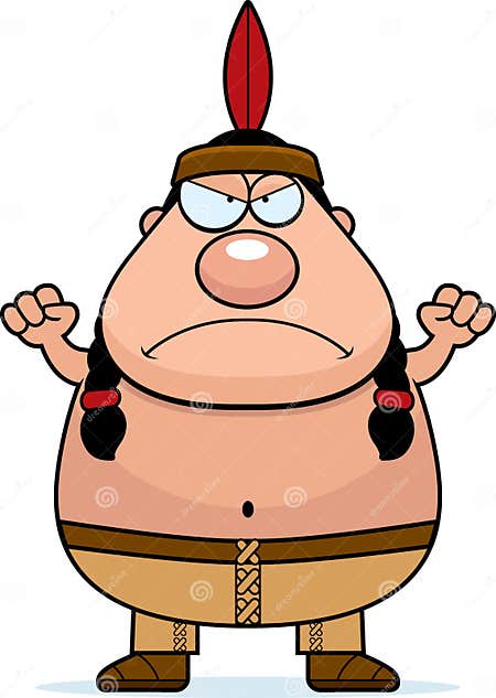 Native American Angry stock vector. Illustration of standing - 15460242