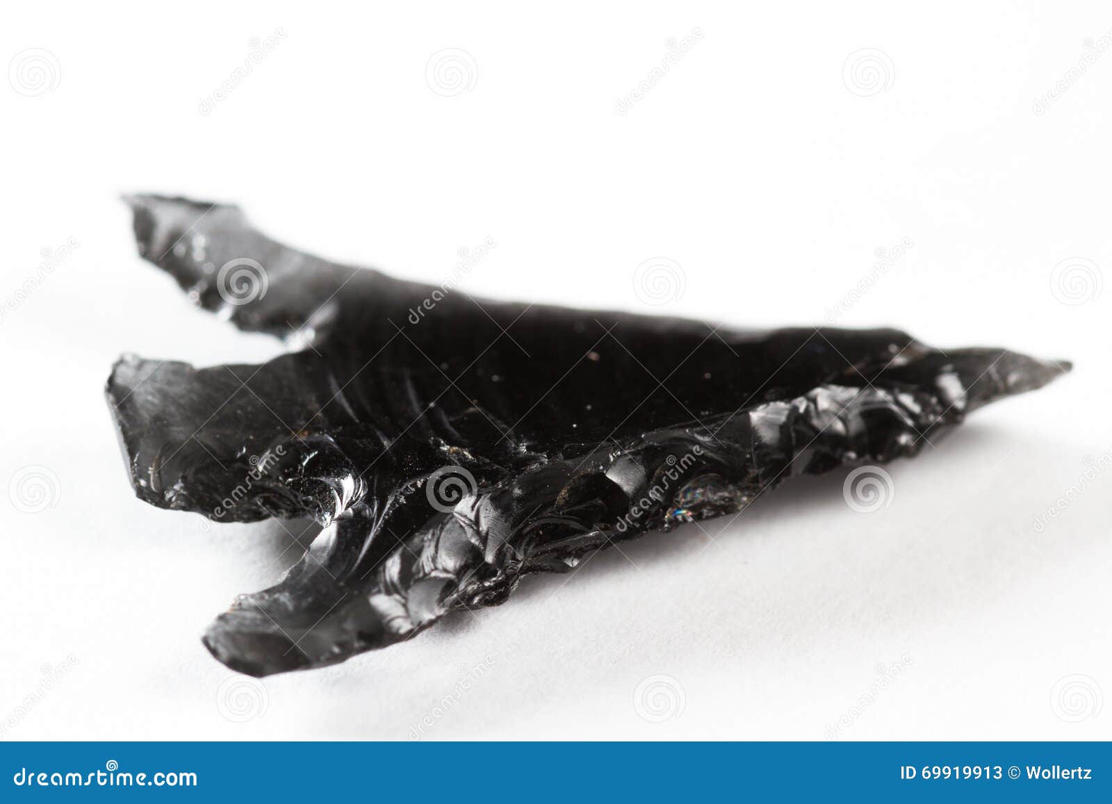 Chipped Obsidian Stone With Cavity Inside, Sharp Cracks Flint Stock ...