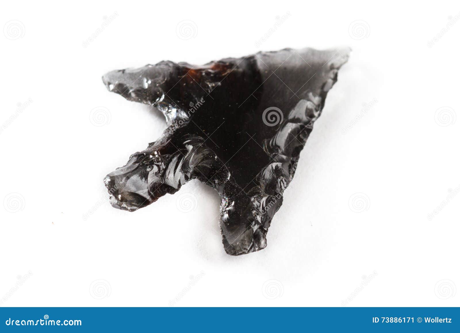 Chipped Obsidian Stone With Cavity Inside, Sharp Cracks Flint Stock ...