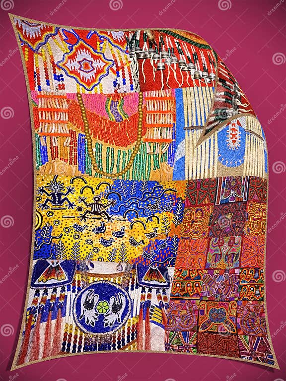 Native American Collage stock illustration. Illustration of bead - 4197710