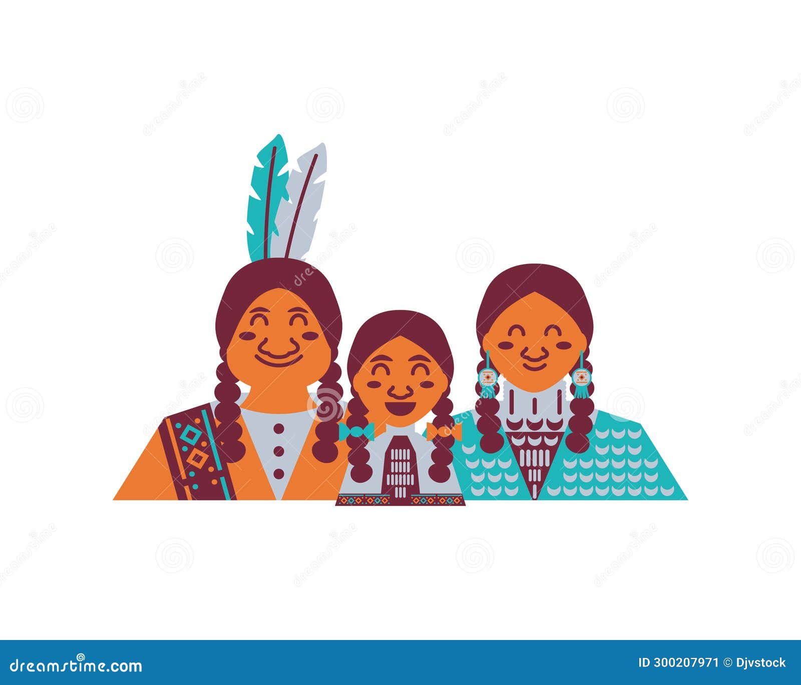 Native american family stock illustration. Illustration of american ...