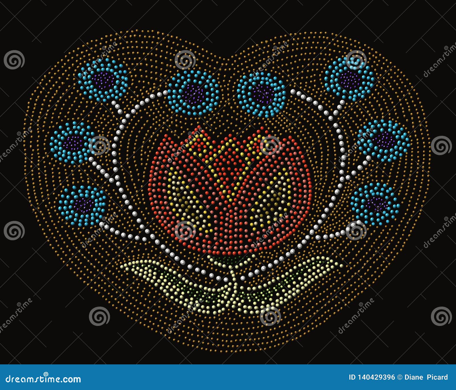 Native American Flower Pattern Stock Illustration - Illustration of ...