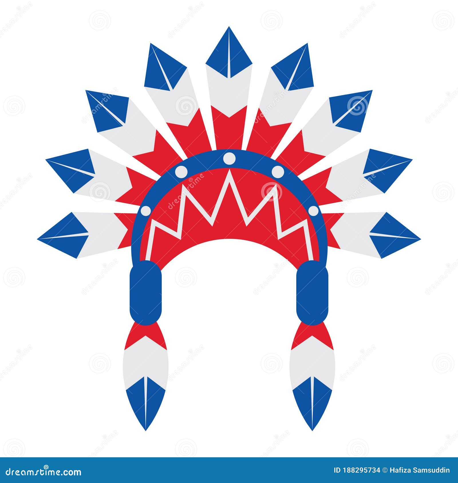 Native American Headdress. Vector Illustration Decorative Design Stock ...