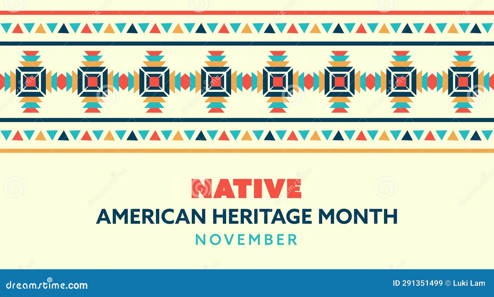 Native American Heritage Month. Pattern Design For Greetings ...