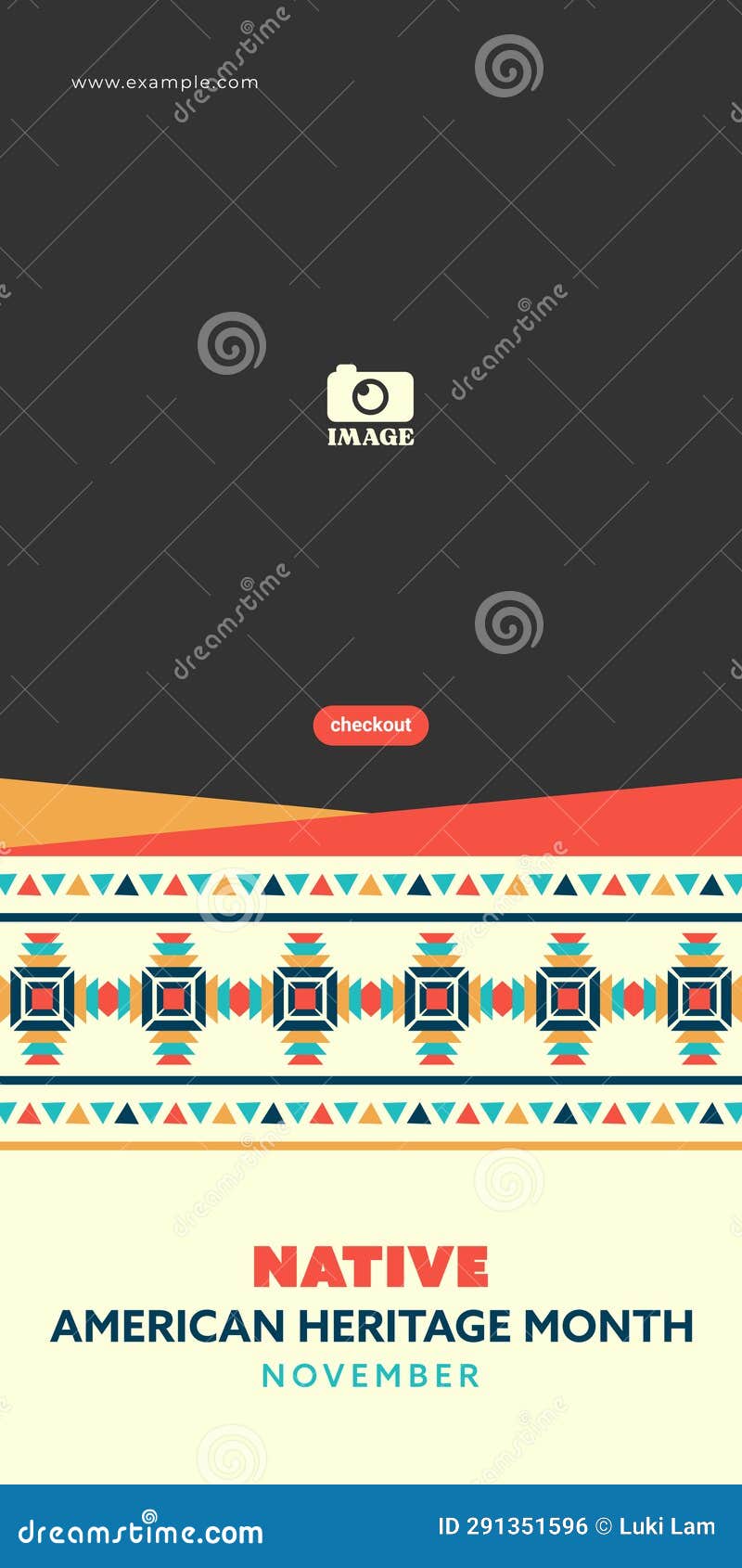 Native American Heritage Month. Pattern Design for Greetings ...