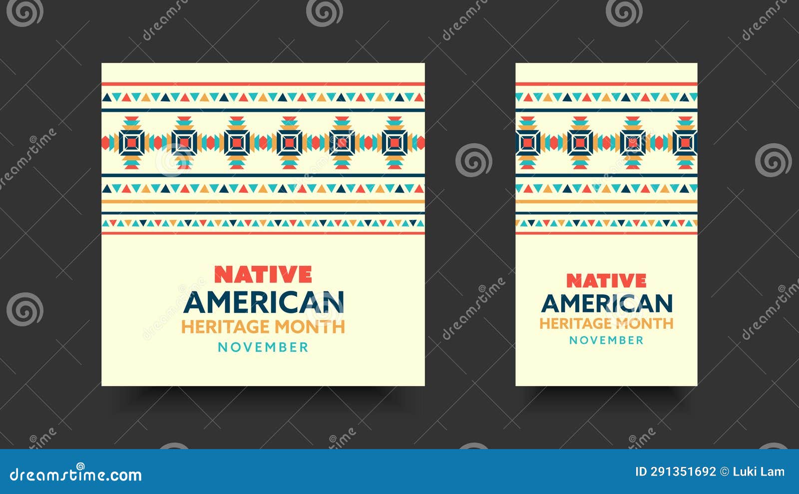 Native American Heritage Month. Pattern Design for Greetings ...