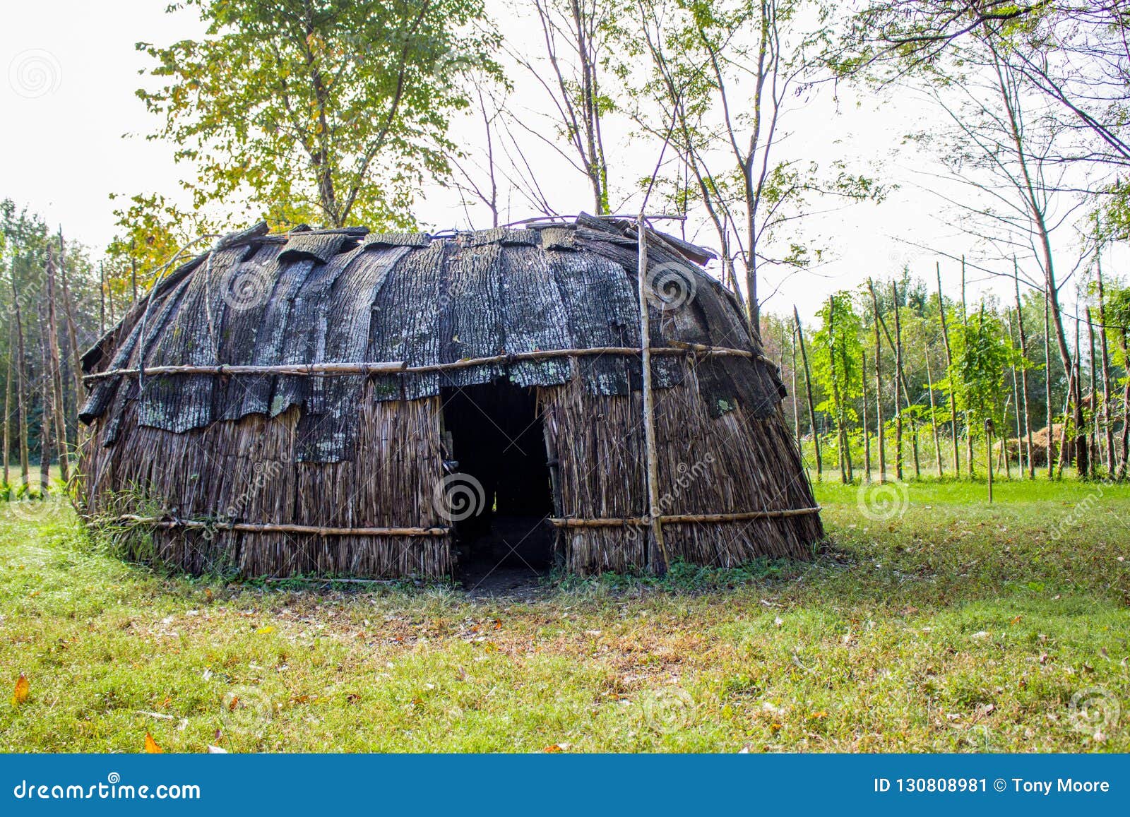 Native American Hut stock image. Image of entryway, forest - 130808981