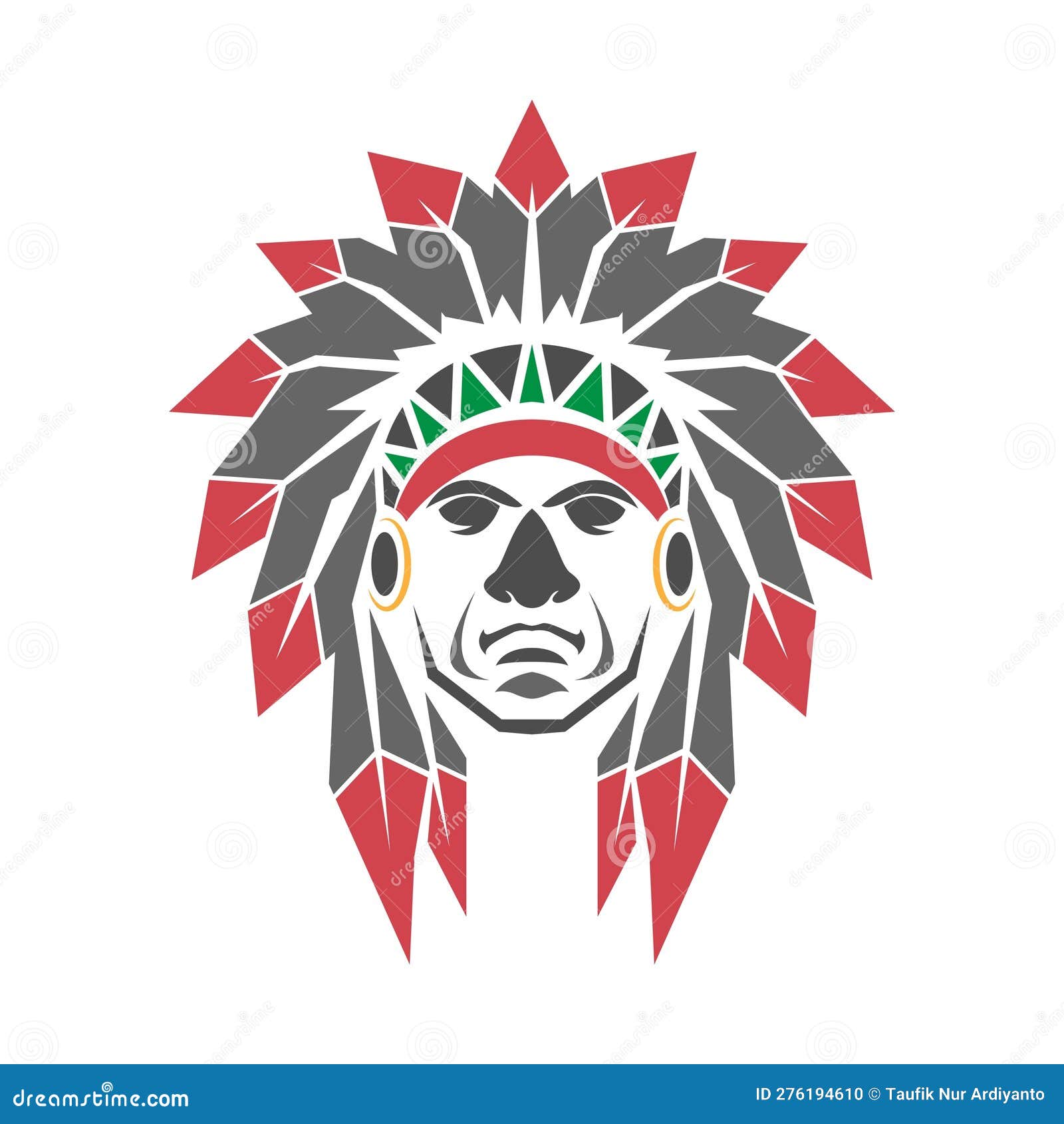 Native American Icon Logo Design Stock Vector - Illustration of ethnic ...