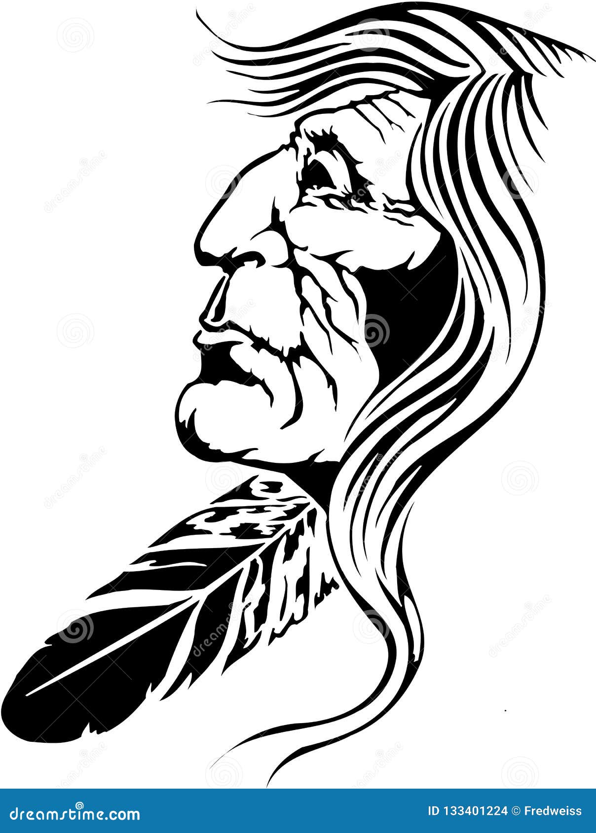 Native American Illustration Stock Vector - Illustration of west ...