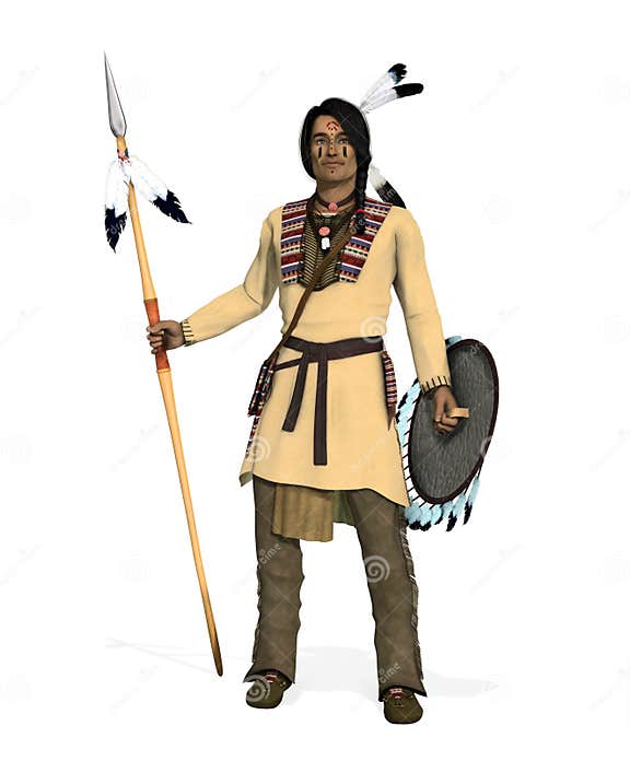 Native American Indian Cheyenne Warrior Stock Illustration ...