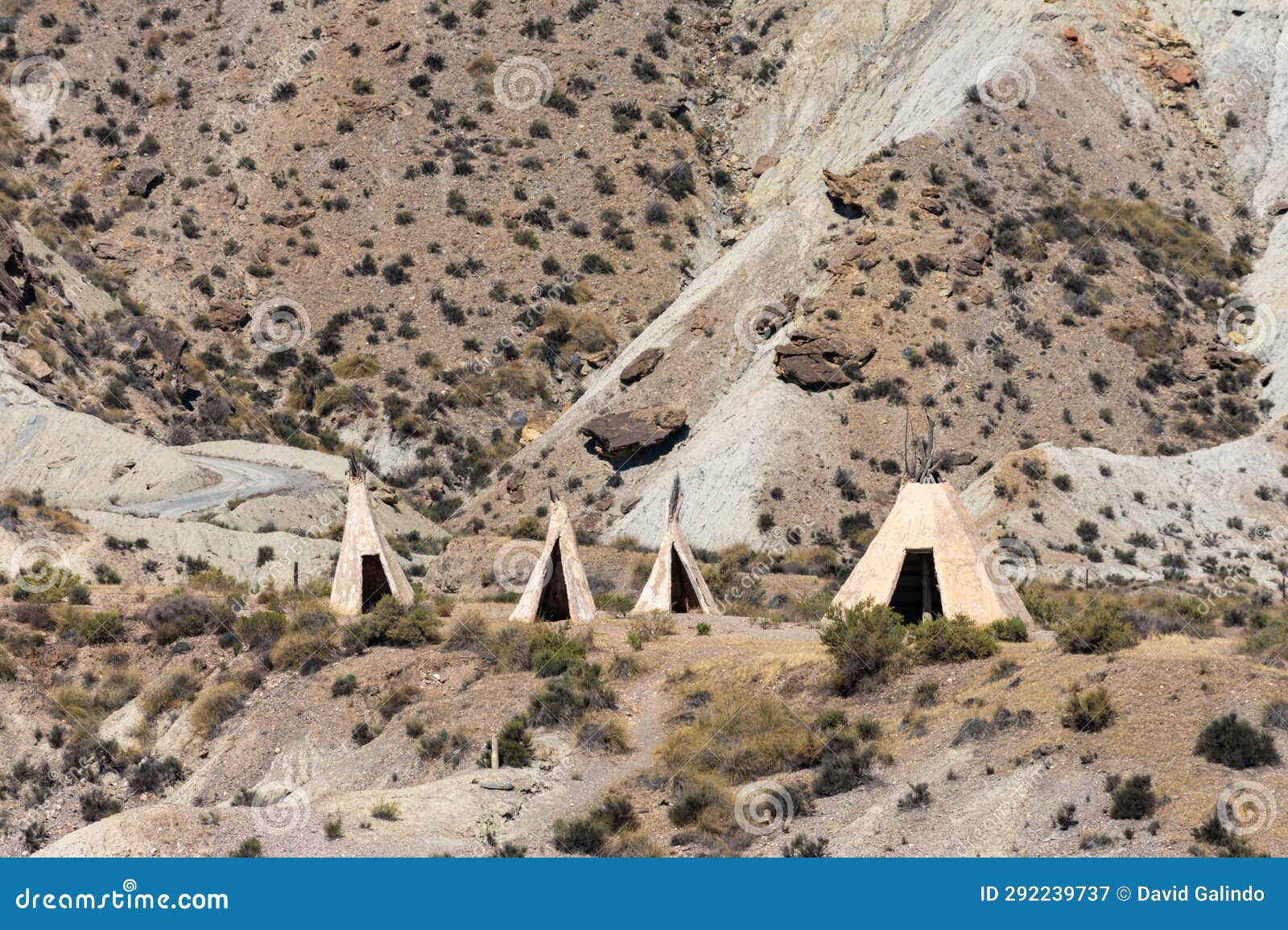 Native American Indian Encampment Wilderness Setting Stock Image ...