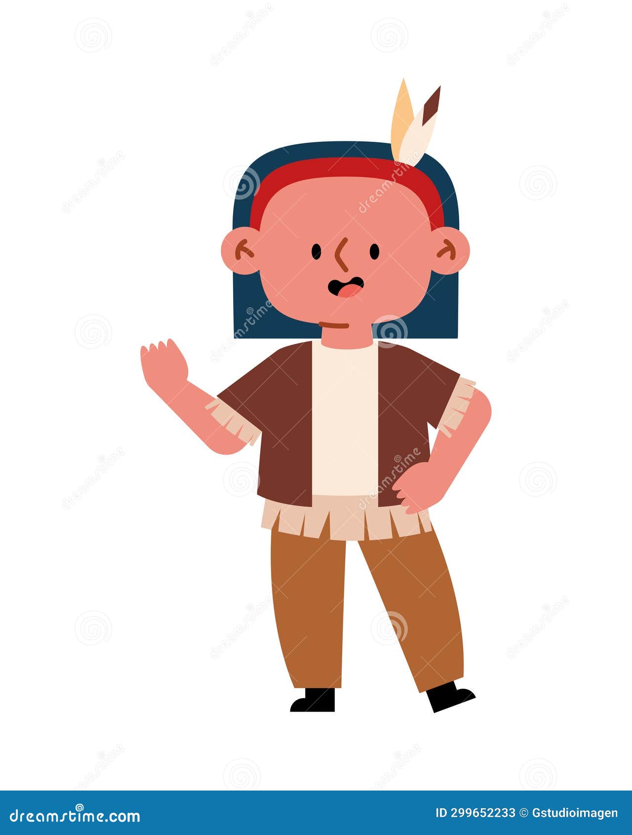 Native American Indian Girl Design Stock Vector Illustration Of