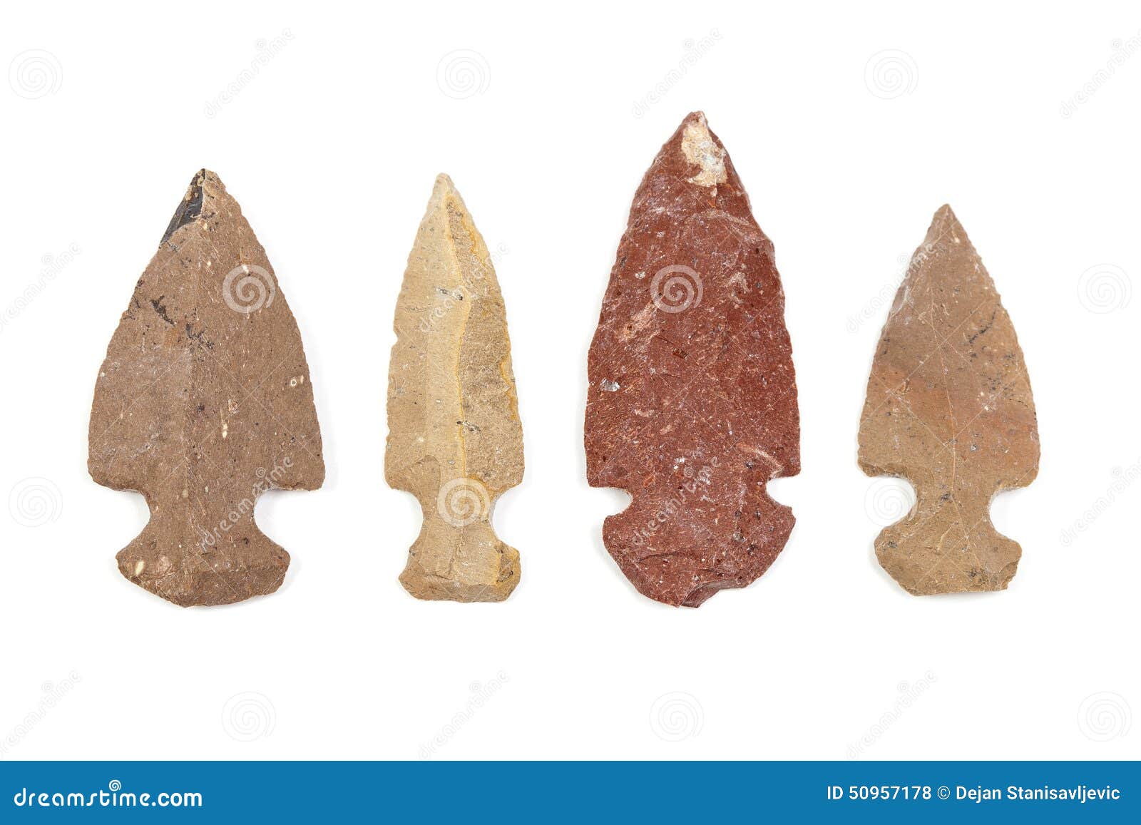 Native American Indian Stone Arrowheads Stock Photo - Image of native ...