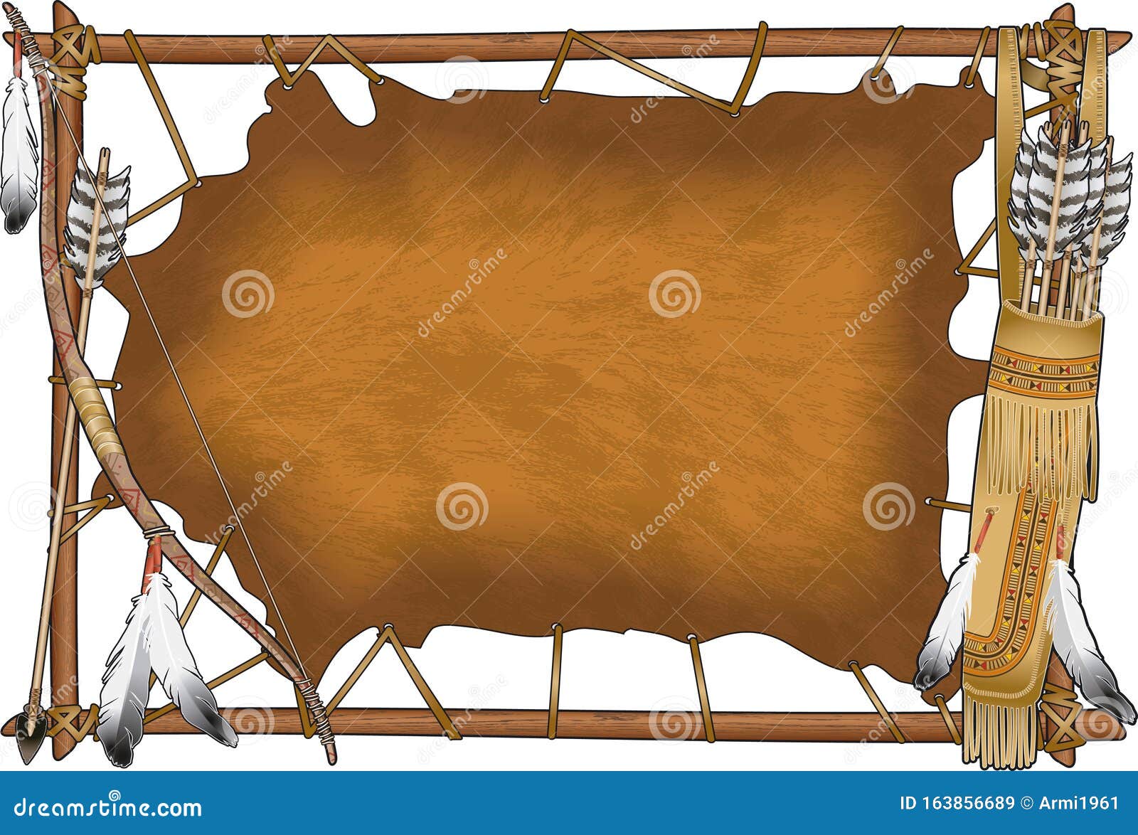 Native American Indian Vector Background | CartoonDealer.com #163856689