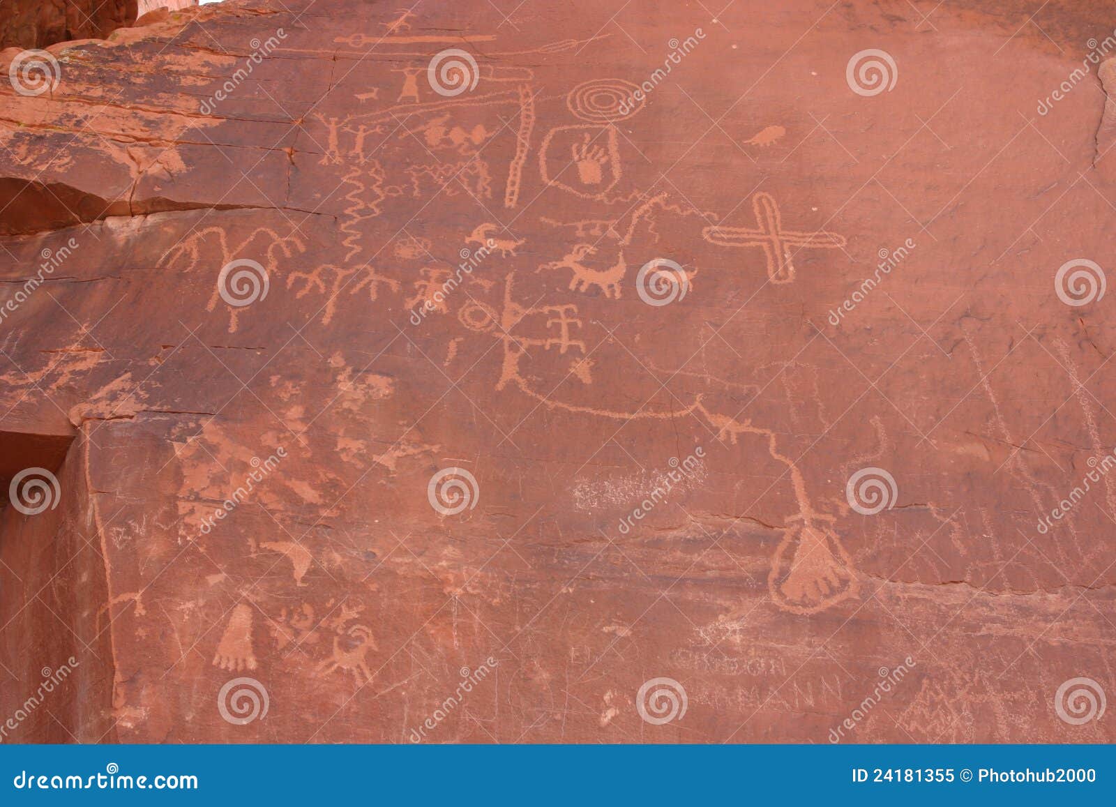 Native American Indian Writing on Rock Stock Image - Image of ruins ...