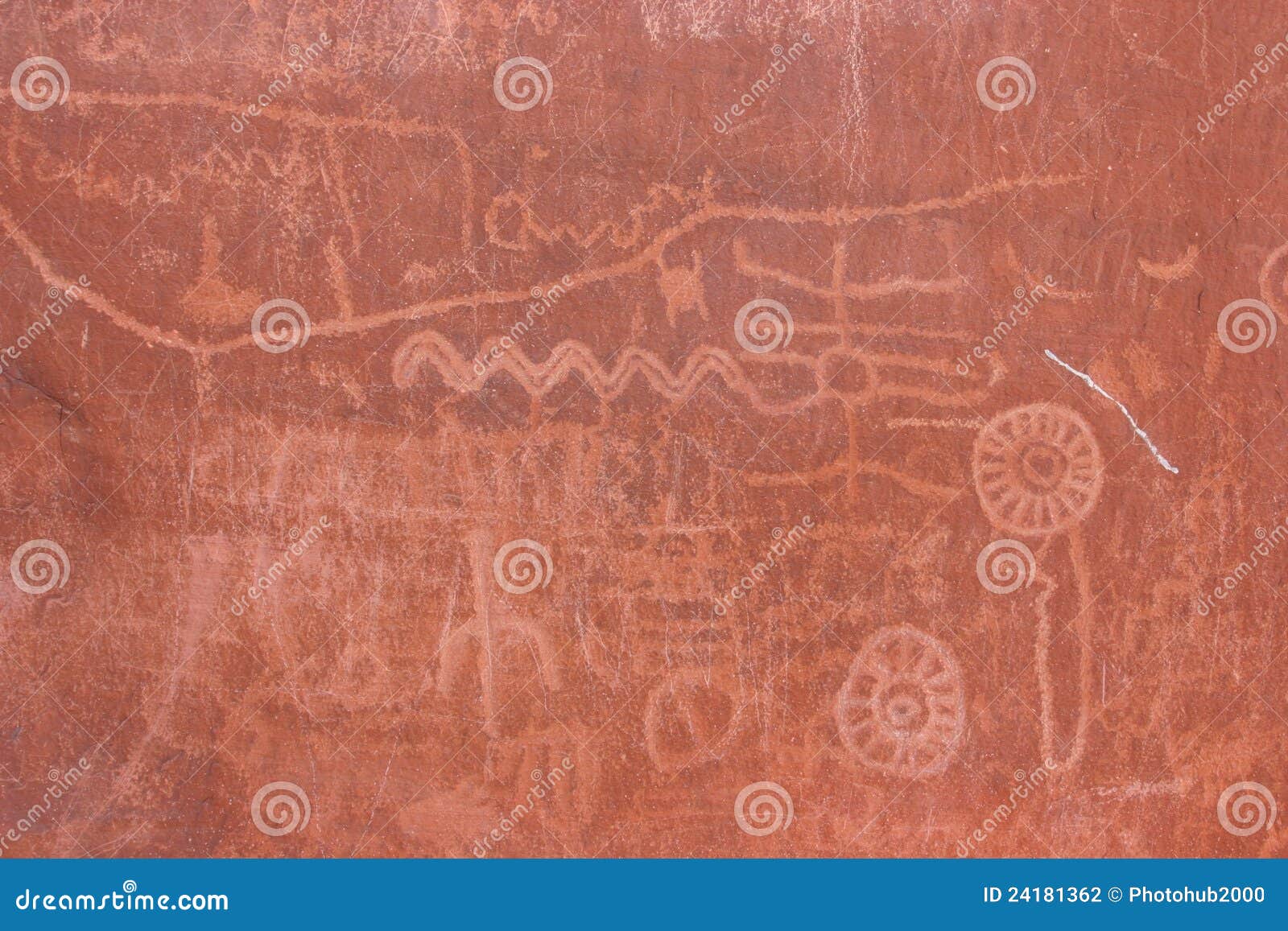 Native American Indian Writing on Rock Stock Photo - Image of landmark ...