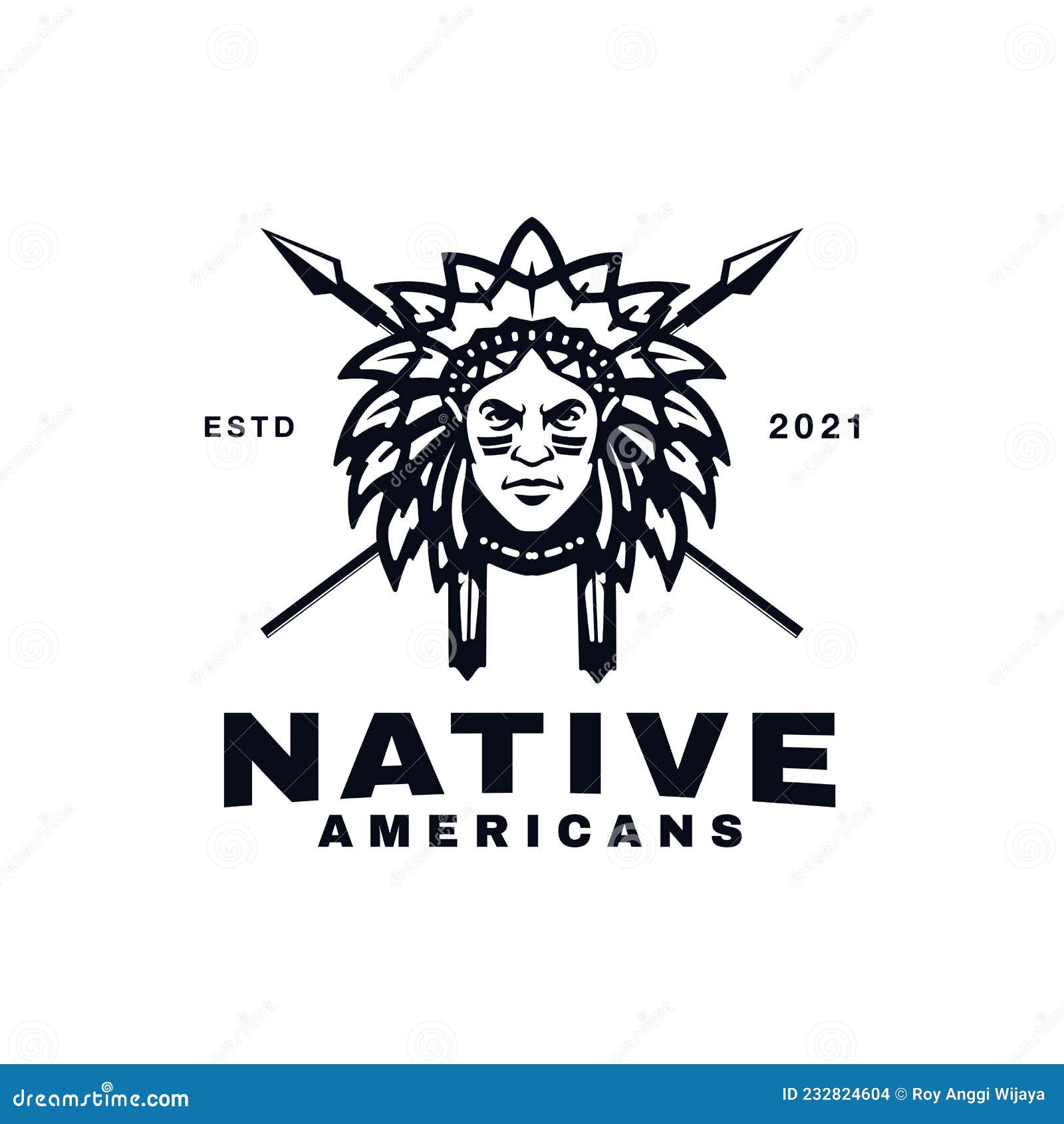 Native American Logo Design Inspiration Stock Vector - Illustration of ...