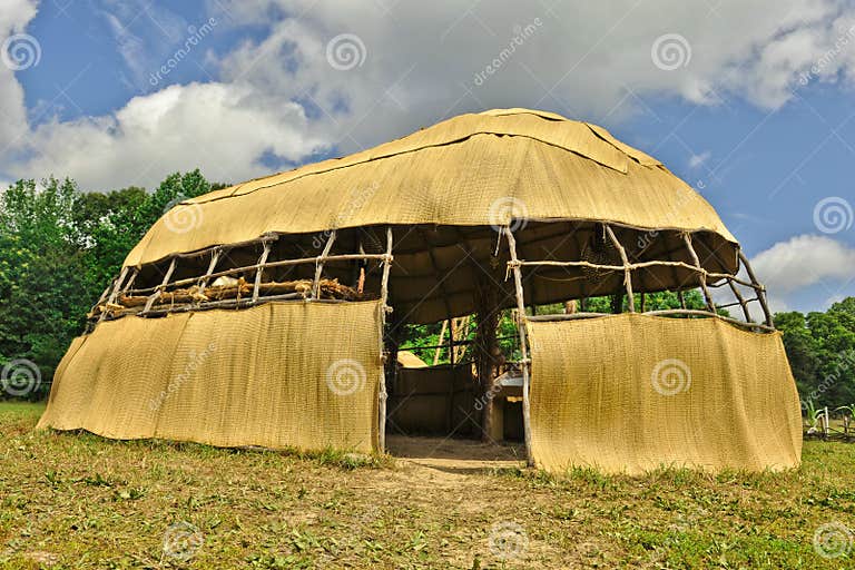 Native American Long House stock photo. Image of tradition - 19751992