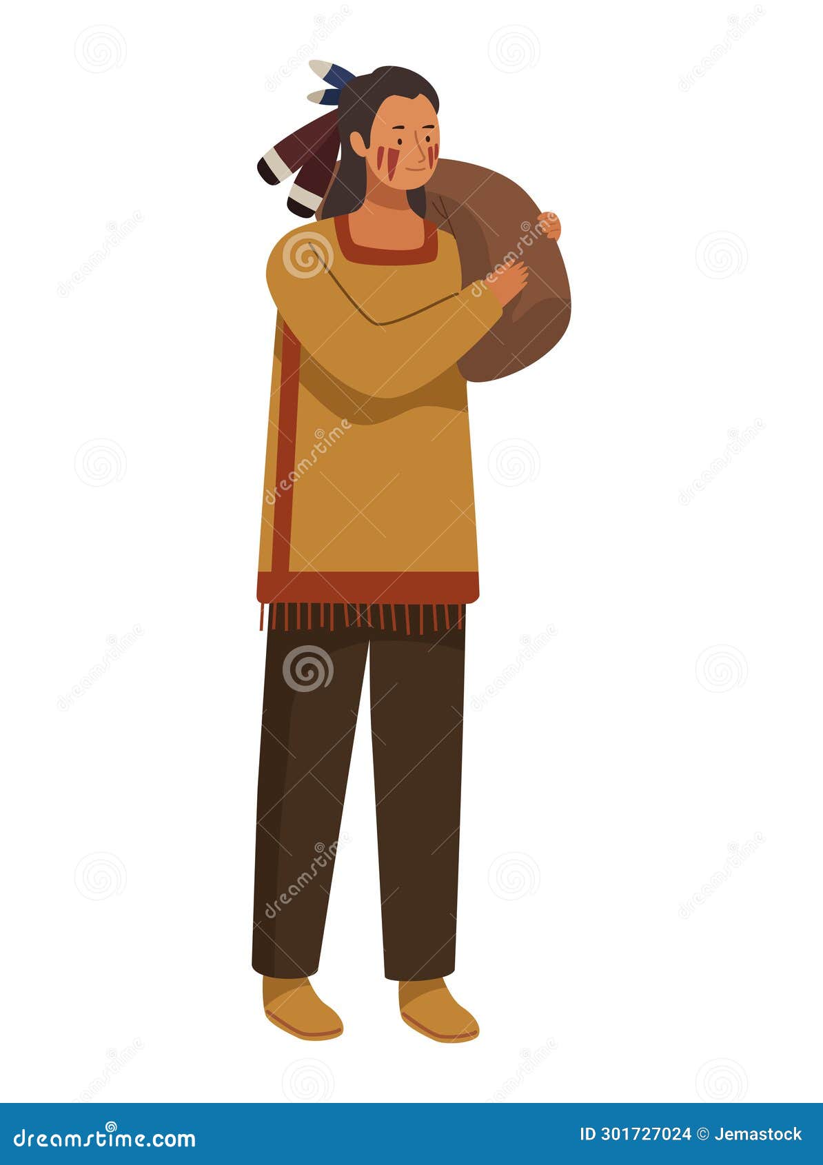 Native american man design stock illustration. Illustration of tribe ...