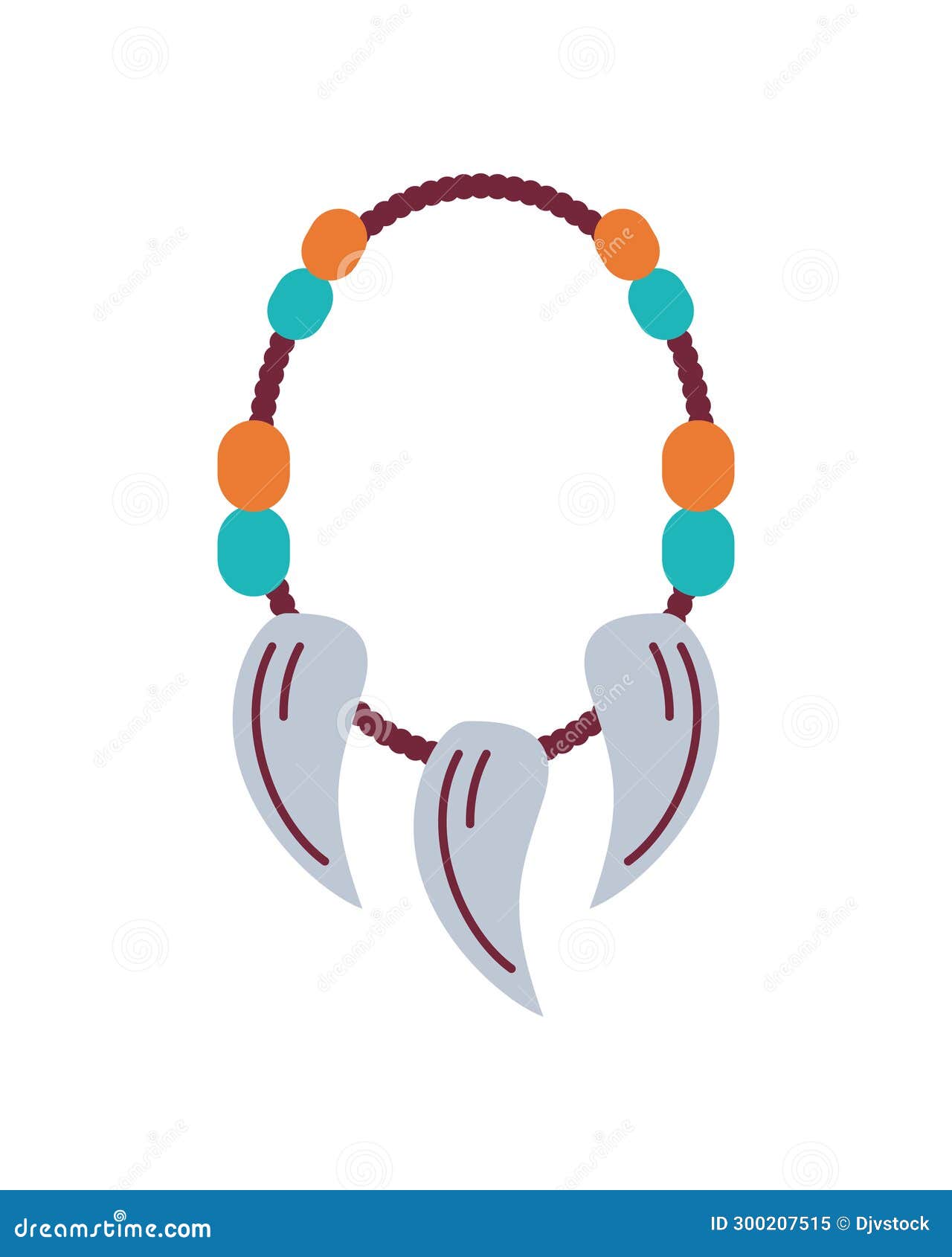 Native american necklace stock illustration. Illustration of design ...