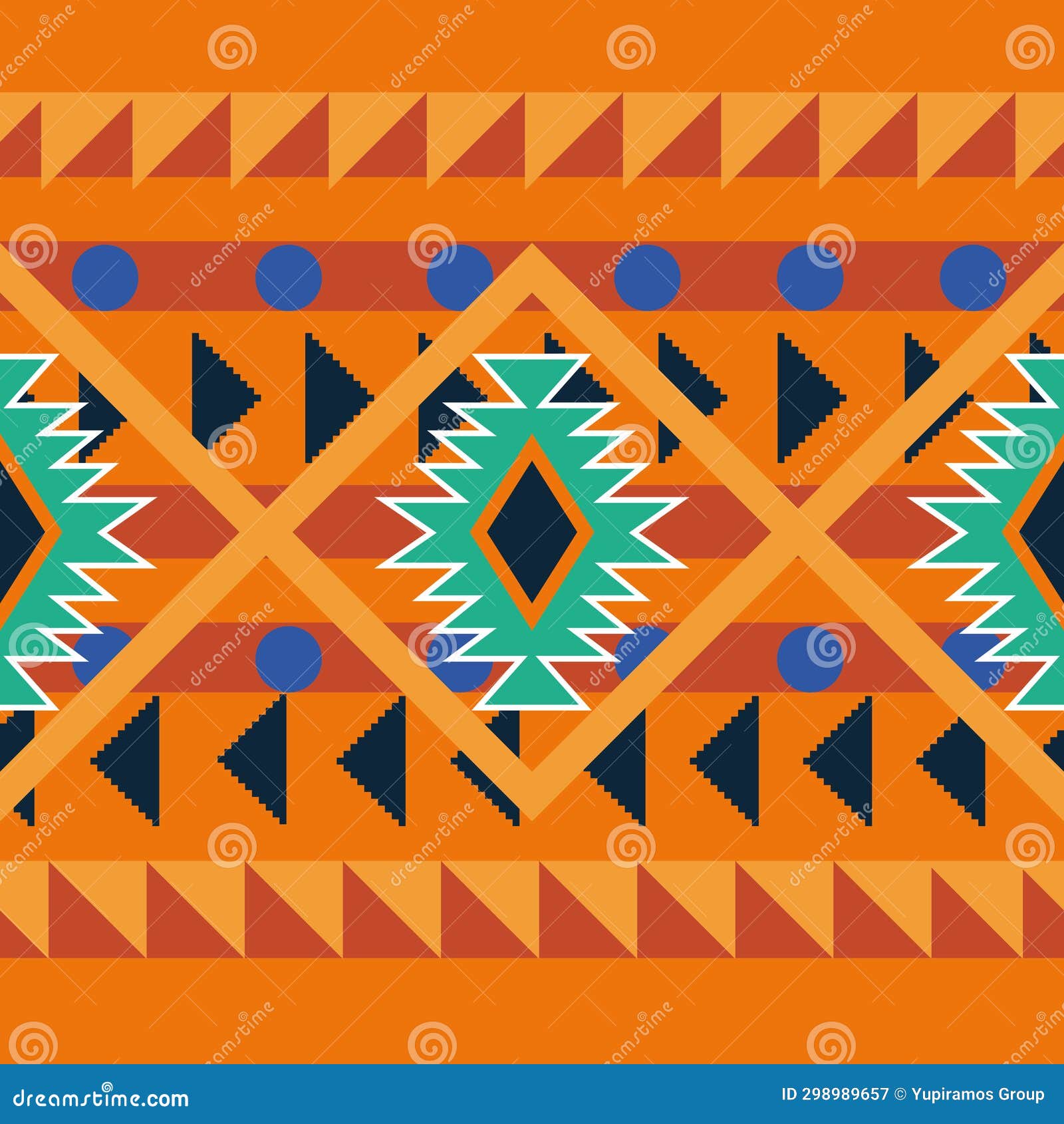 Native American Pattern in Color Stock Vector - Illustration of ...