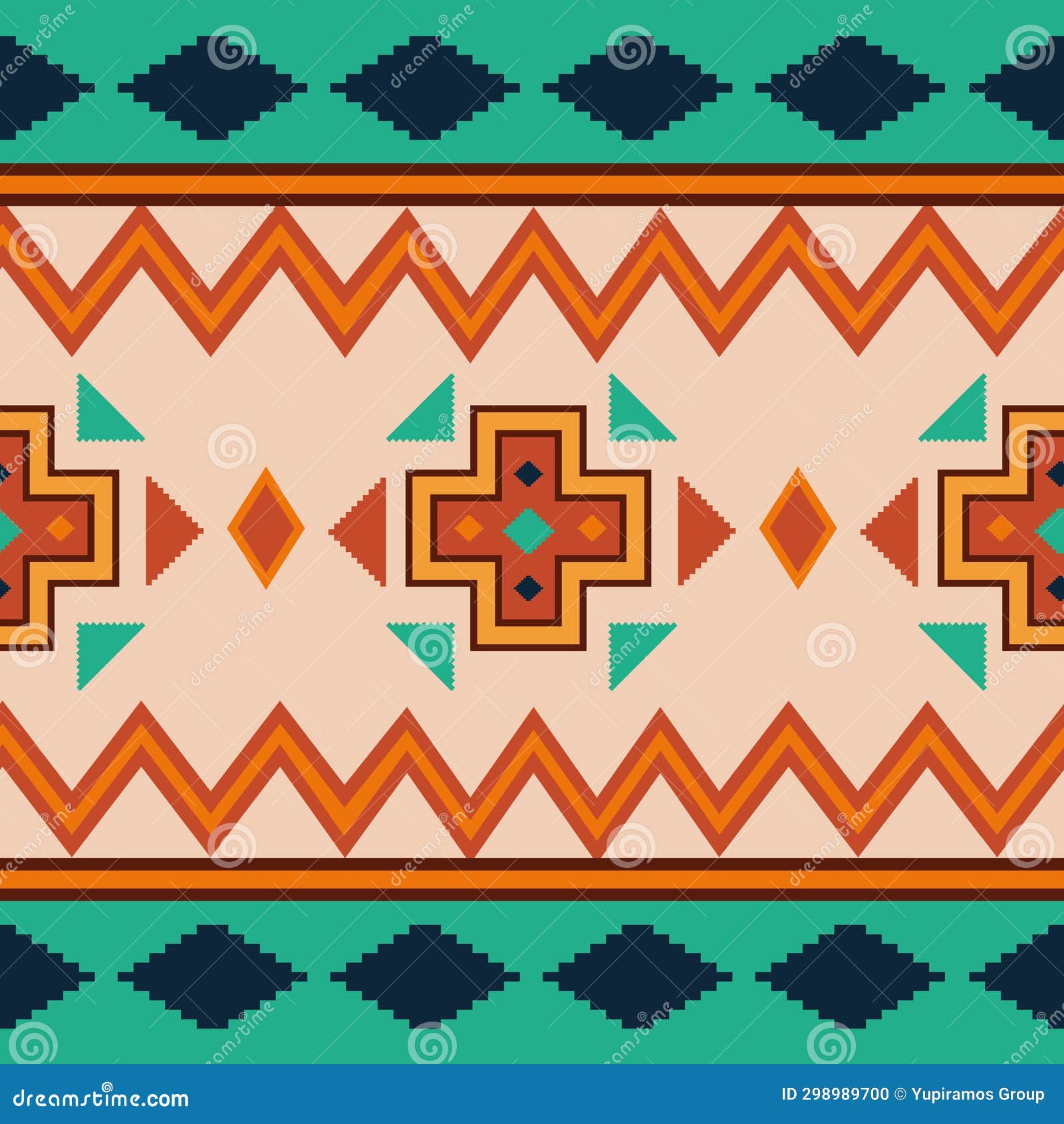 Native American Pattern Colorful Stock Illustration - Illustration of ...